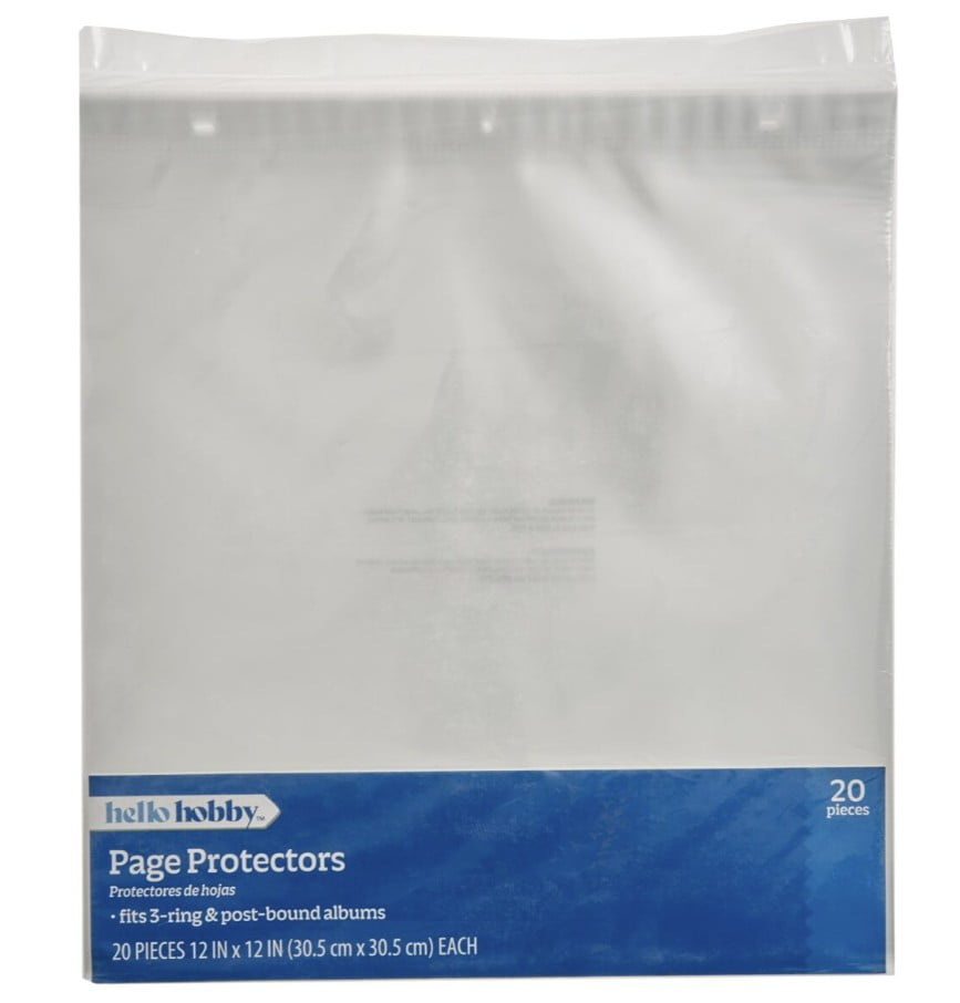 Hello Hobby 12" x 12" Page Protectors, Acid-Free 20 Count - Walmart.com