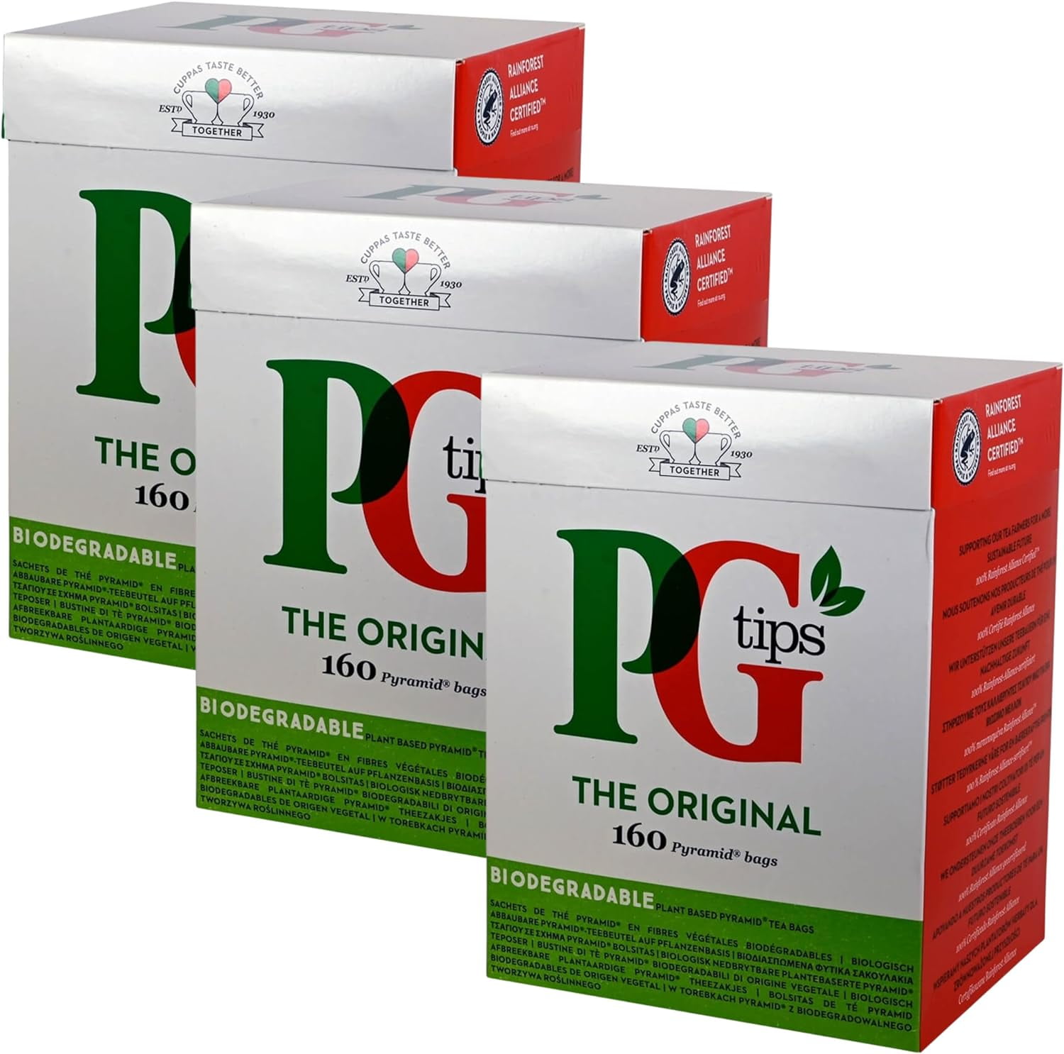Pg Tips Tea Bags,160 Bags 3pk - 480 Teabags Total. - Walmart.com