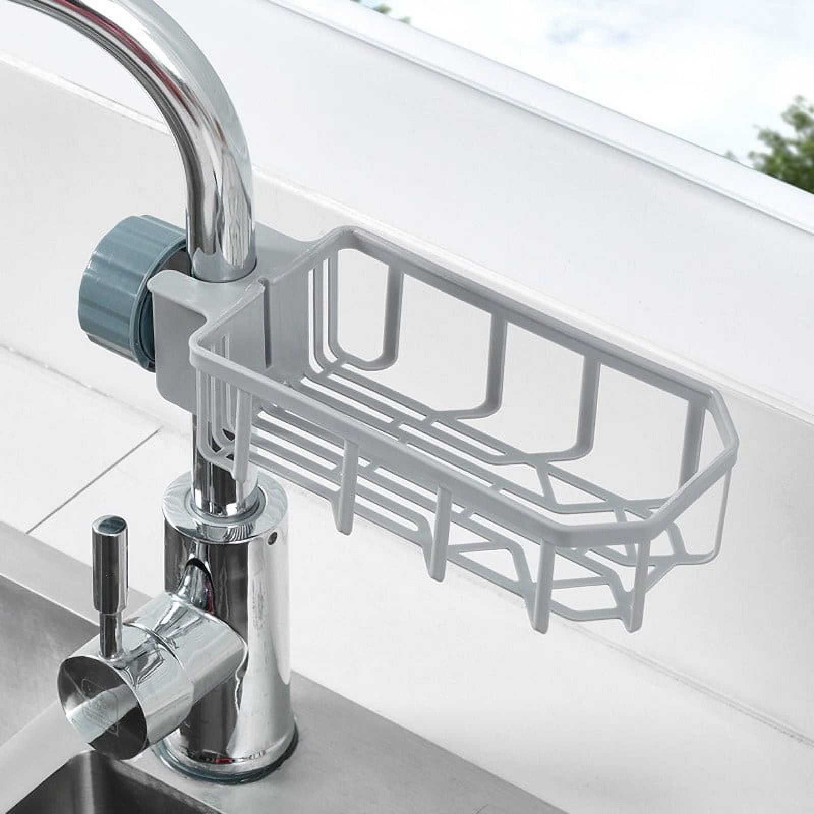 Pgeraug Kitchen Gadgets, Drainage Rack Sink Sponge Rack Stand Kitchen ...