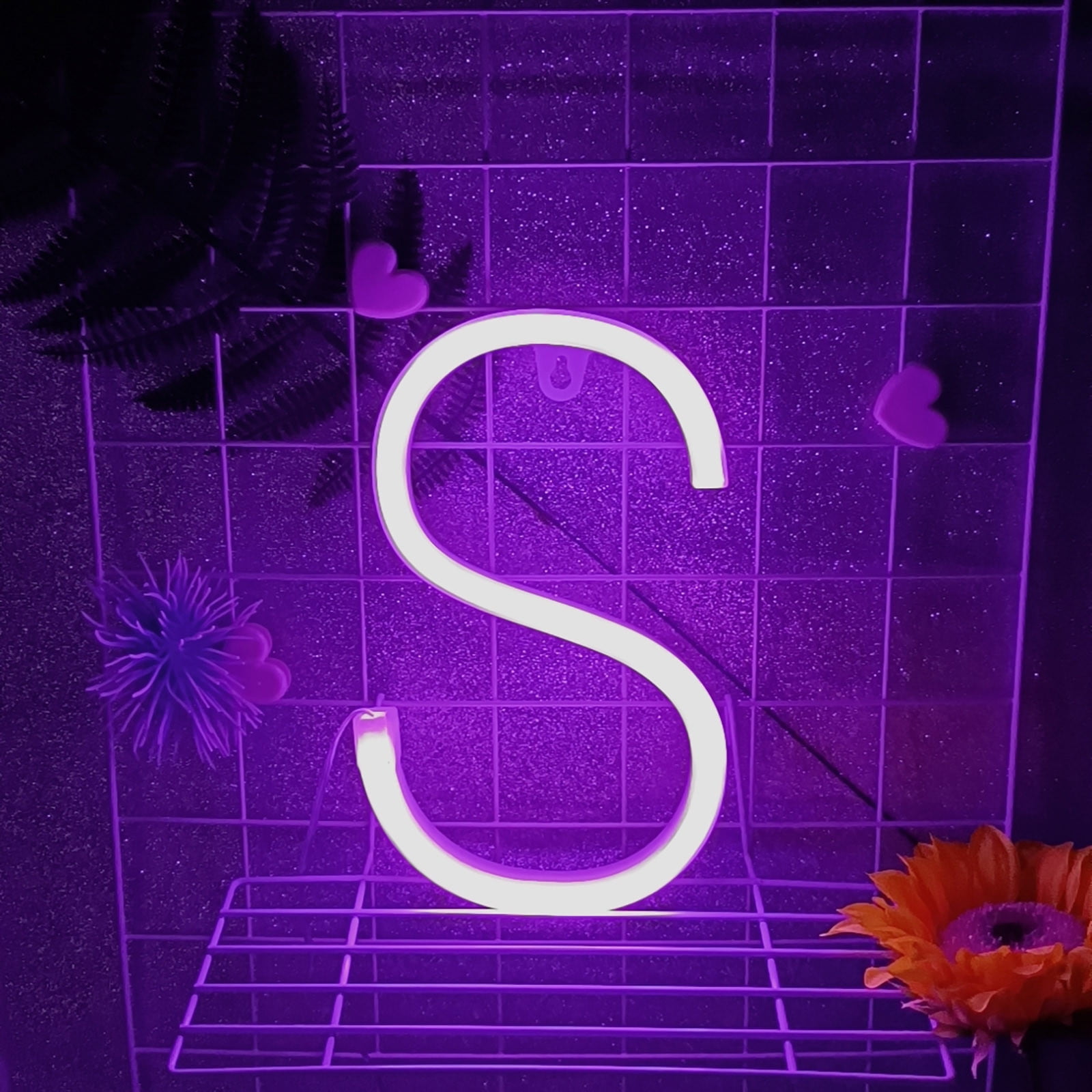 Pgeraug Led Lights for Room, Letter Shape Lamp Led Neon Lights ...