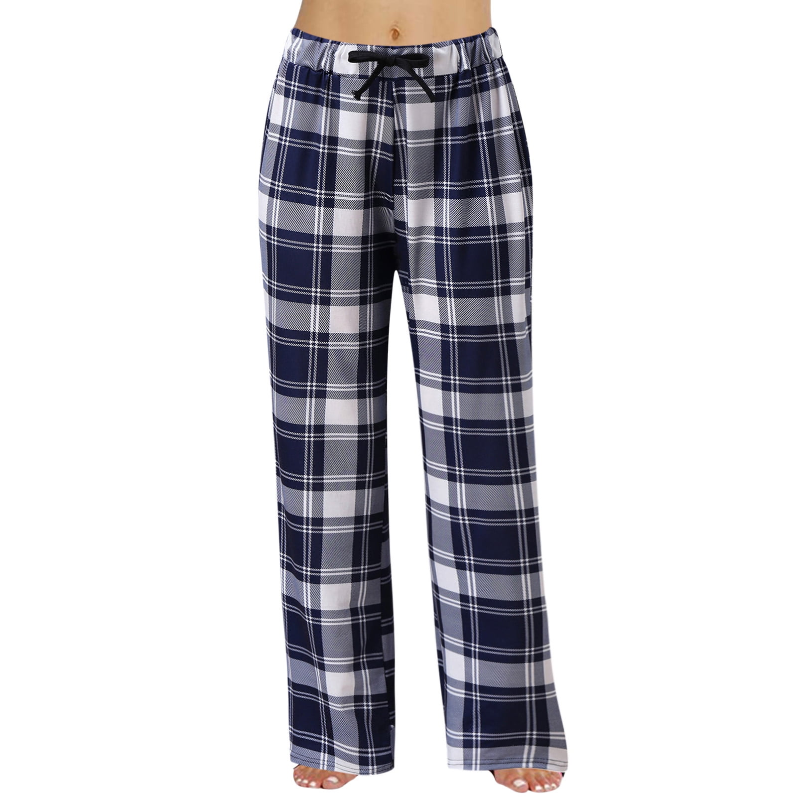 Pgeraug Pajama Pants Spring Plaid Lace Cotton Can Be Worn Outside ...