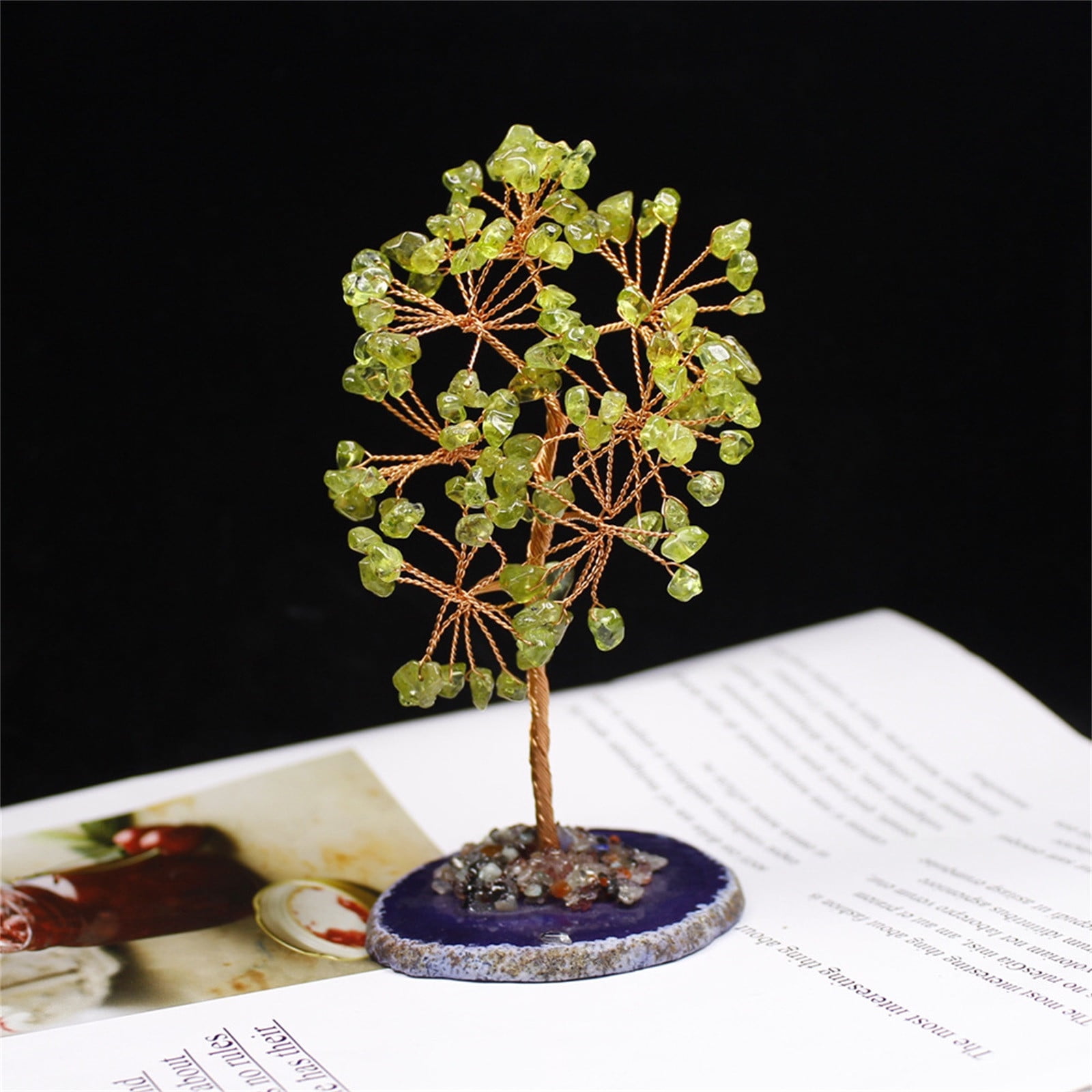 Pgeraug Tree Gemstone Natural Tree Natural Bonsai Quartz Money ...