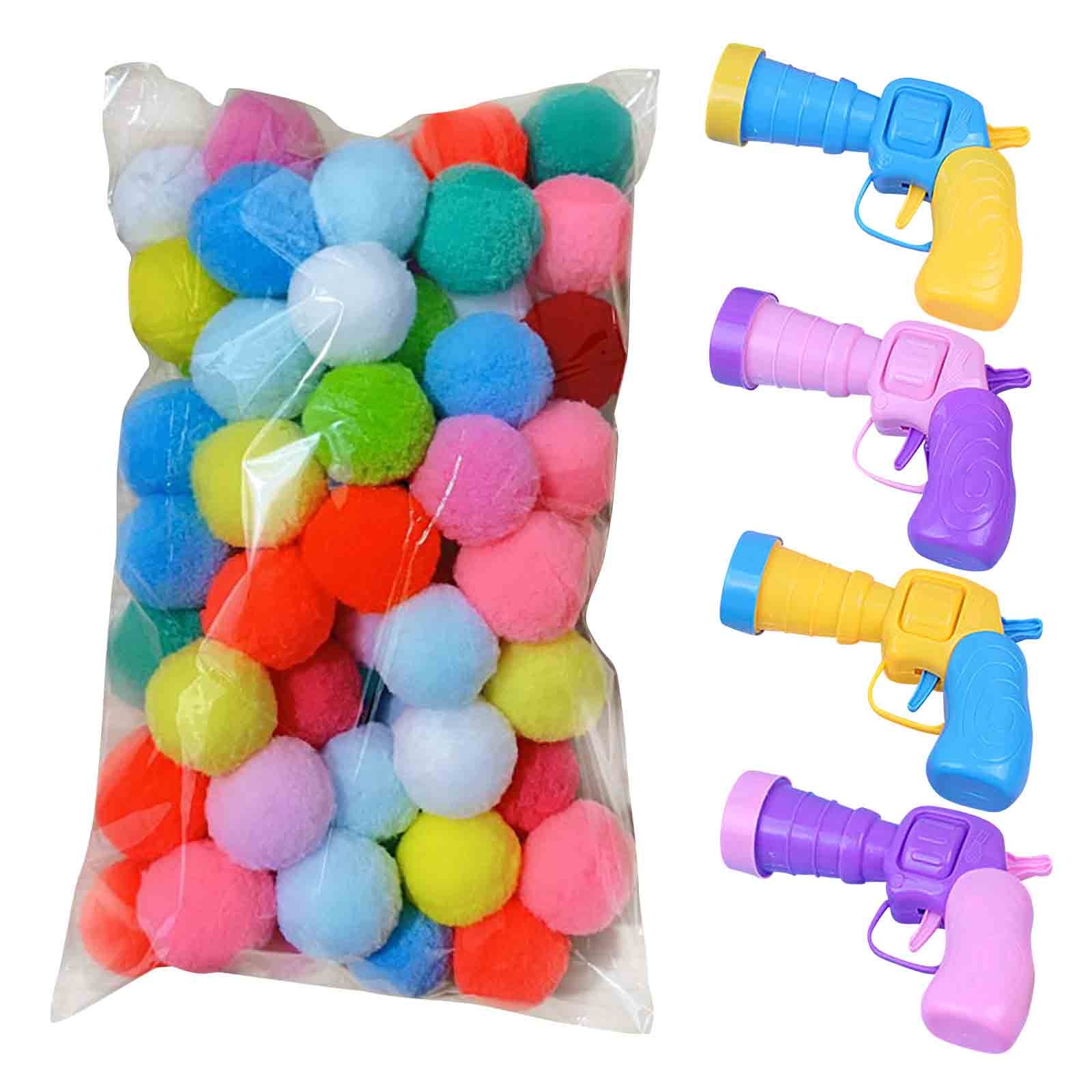 Pgyong 101 Pcs Cat Toy Ball Launcher Gun,Cat Fetch Toy Gun Shooter ...