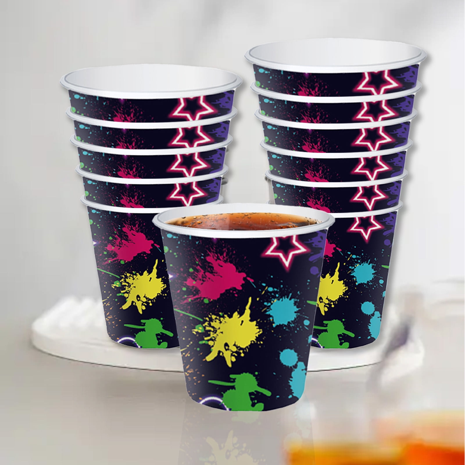 Pgyong 16 Pack 2 oz Paper Cups, Mini Mouthwash Cups, Disposable ...
