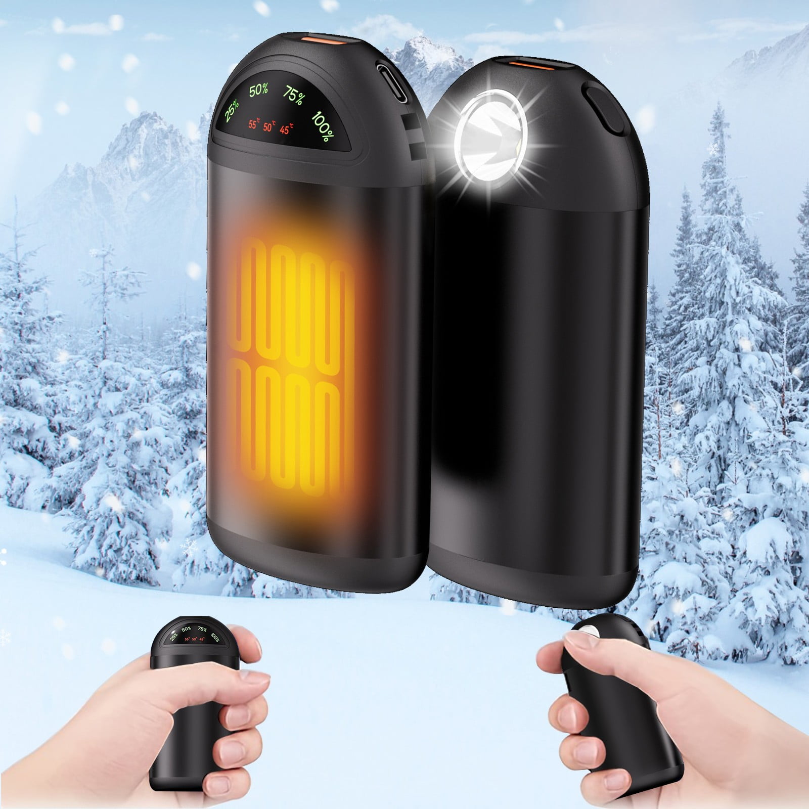 Pgyong 3 In 1 Hand Warmer, Three Temperature Electricity Displays ...