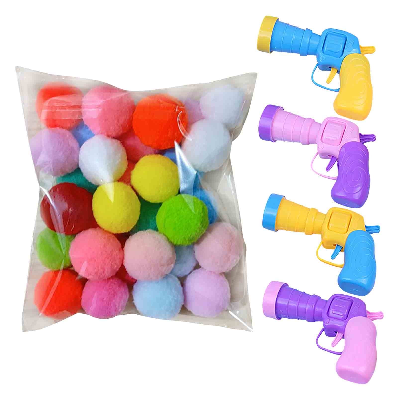 Pgyong 31 Pcs Cat Toy Ball Launcher Gun,Cat Fetch Toy Gun Shooter ...