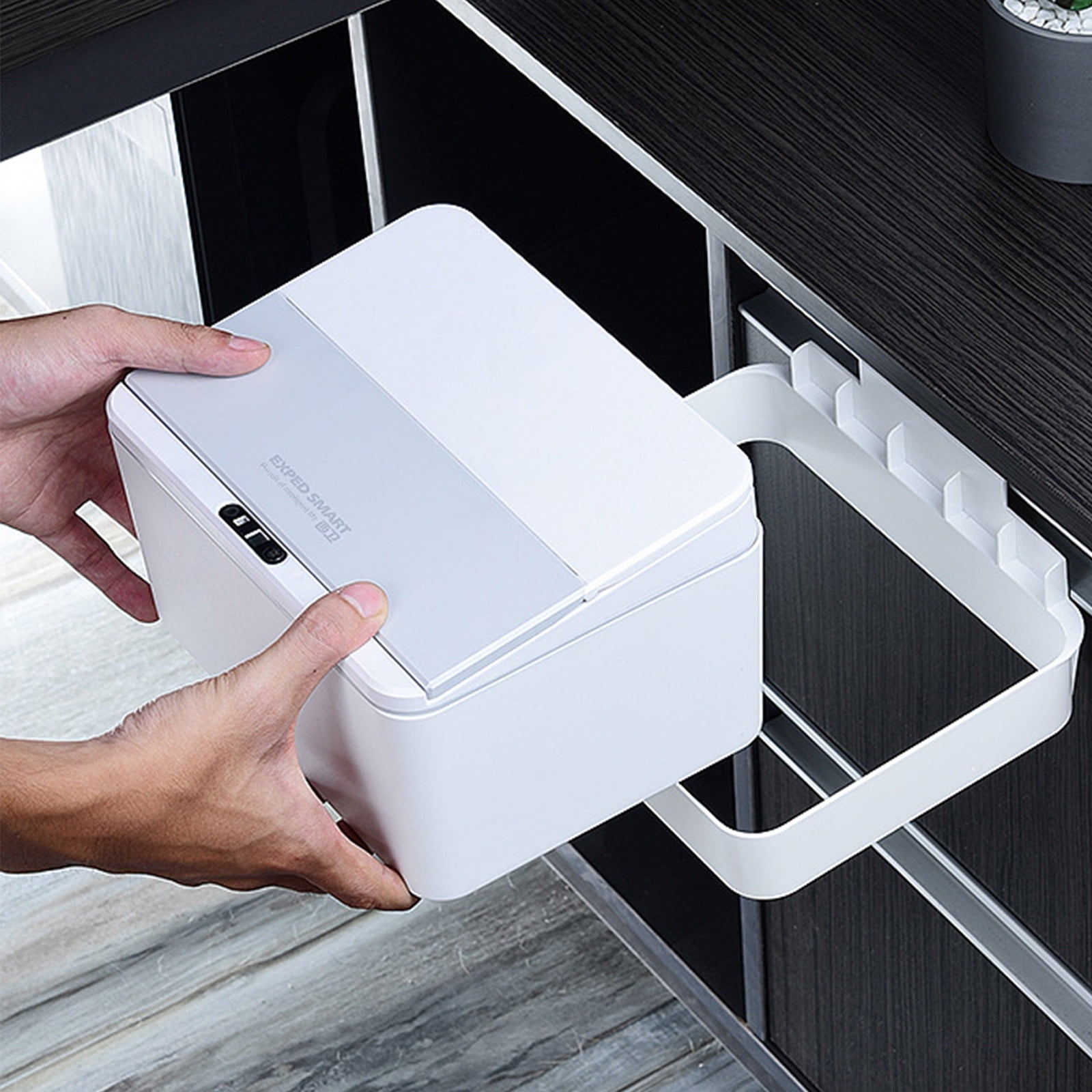 Pgyong 6 Liter Wall Mount Desktop Smart Induction Trash Can Desktop ...