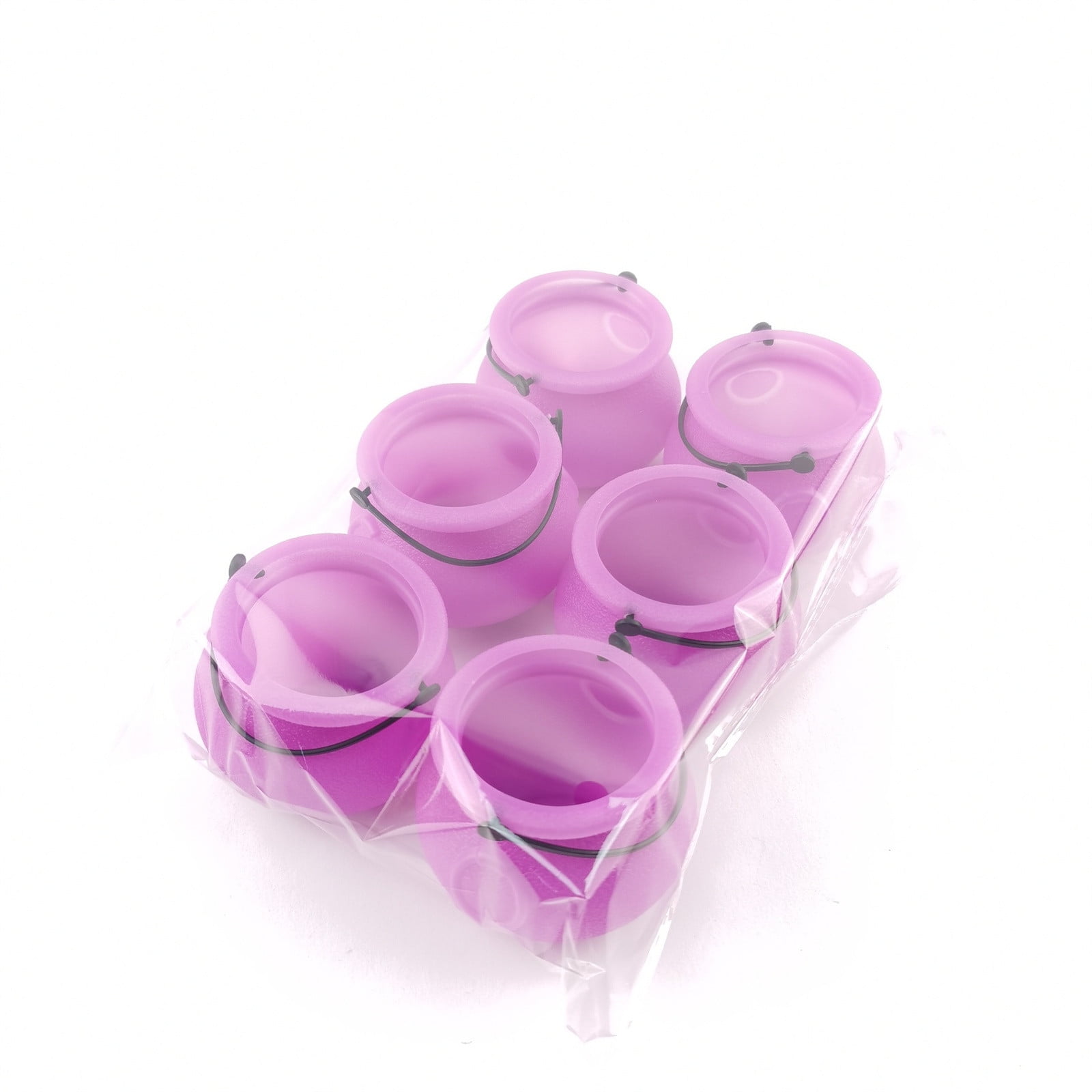 Pgyong 6pcs Mini Black Cauldron Halloween Mini Witch Cauldron Kettles ...