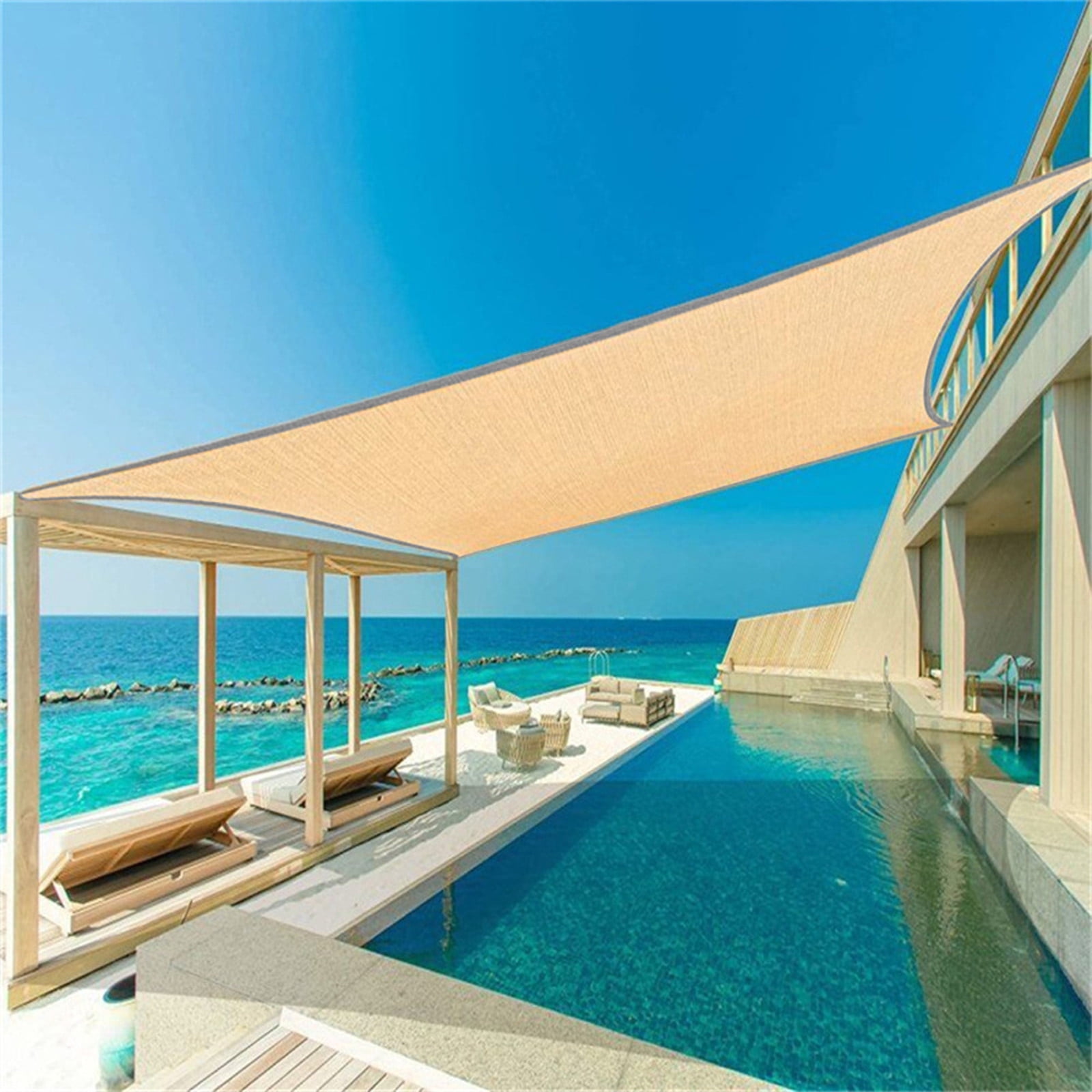 PGYONG 78.7x118In Four Sided Shade Sails UV Block for Terrace Garden ...
