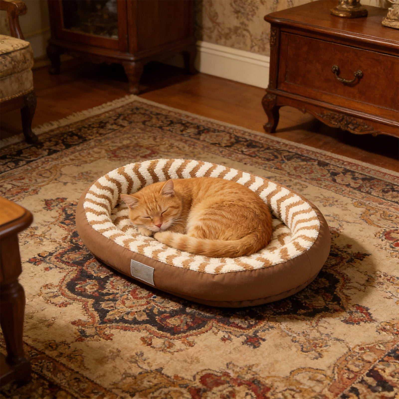Pgyong Extra Thick Winter Dog & Cat Bed with Removable Cushion - Warm ...