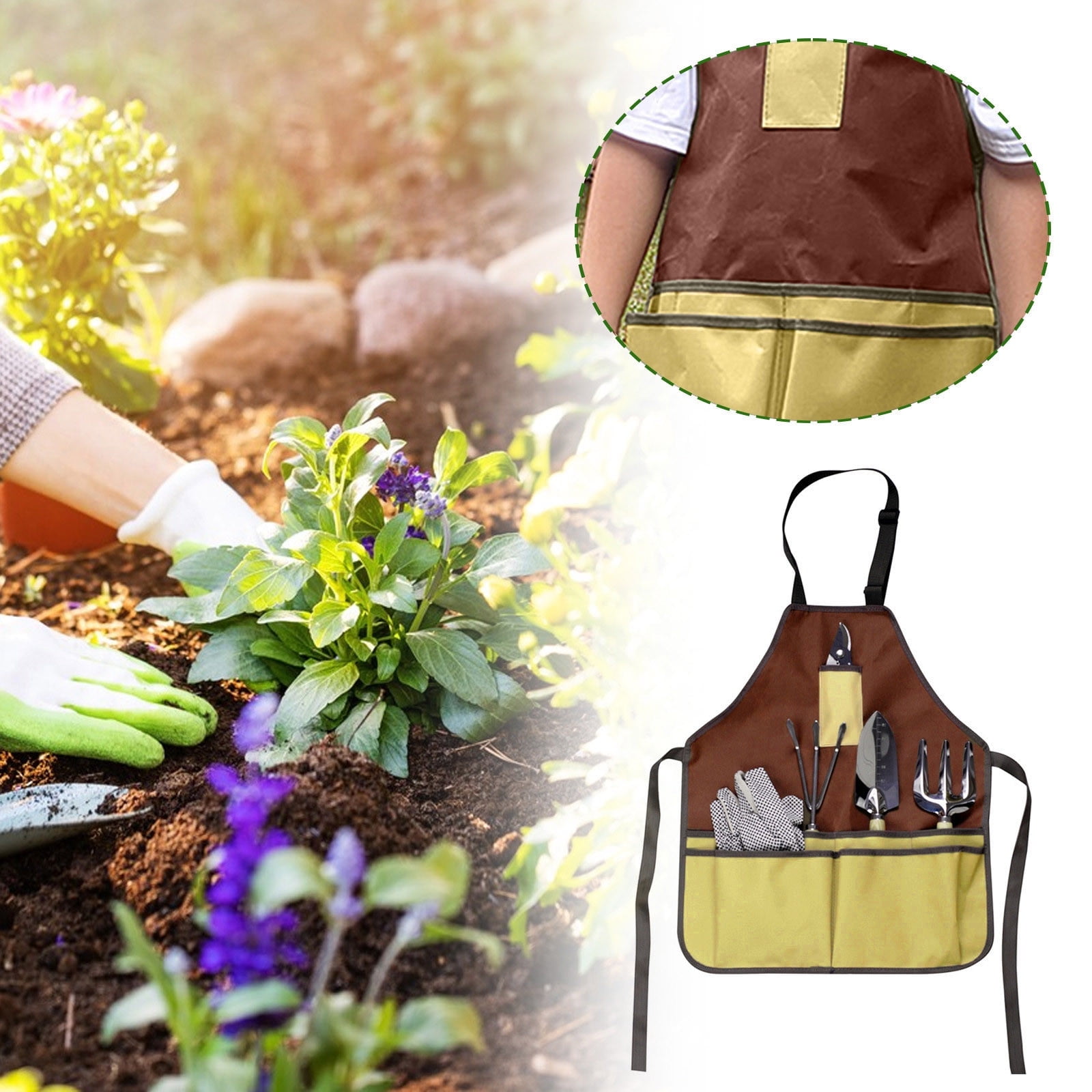 PGYONG Garden Tool Apron for Home Garden Heavy Duty Work Apron for Men ...