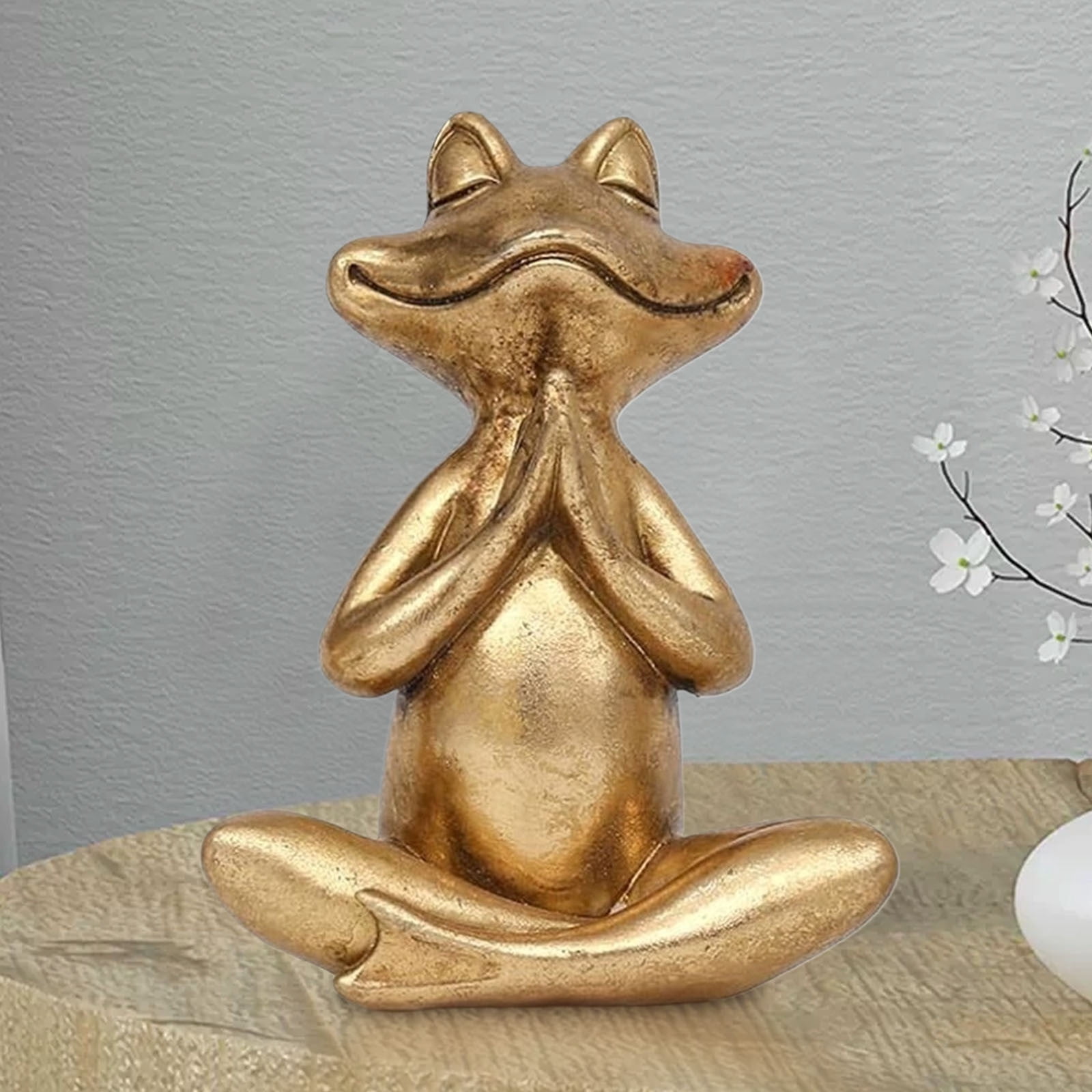 PGYONG Gold Frog Figurines Yoga Decor 3.7'' Set of 1 –Frog Yoga Statues ...