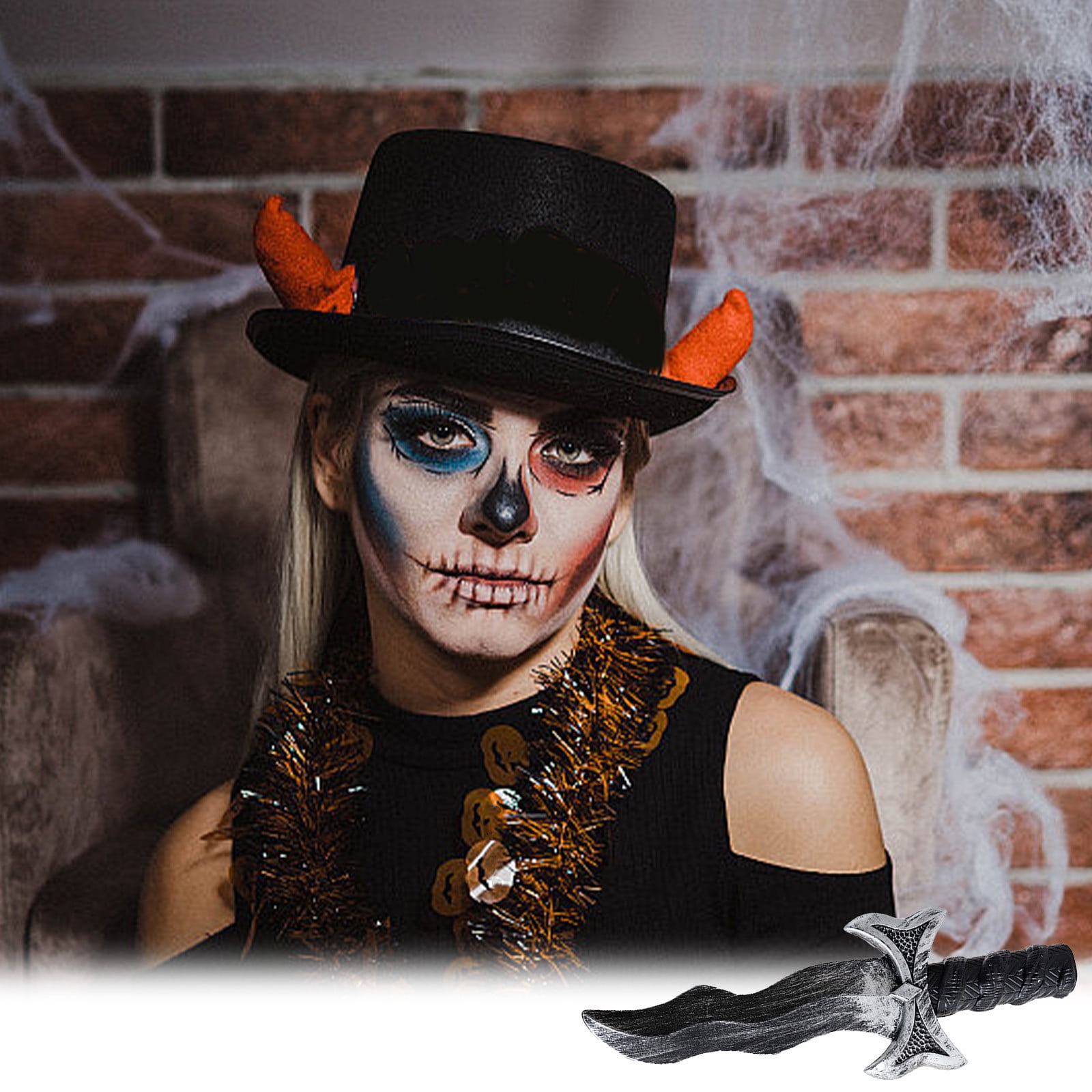 Pgyong Halloween Party Simulation Plastic Fake Bloods Knife Ghost ...