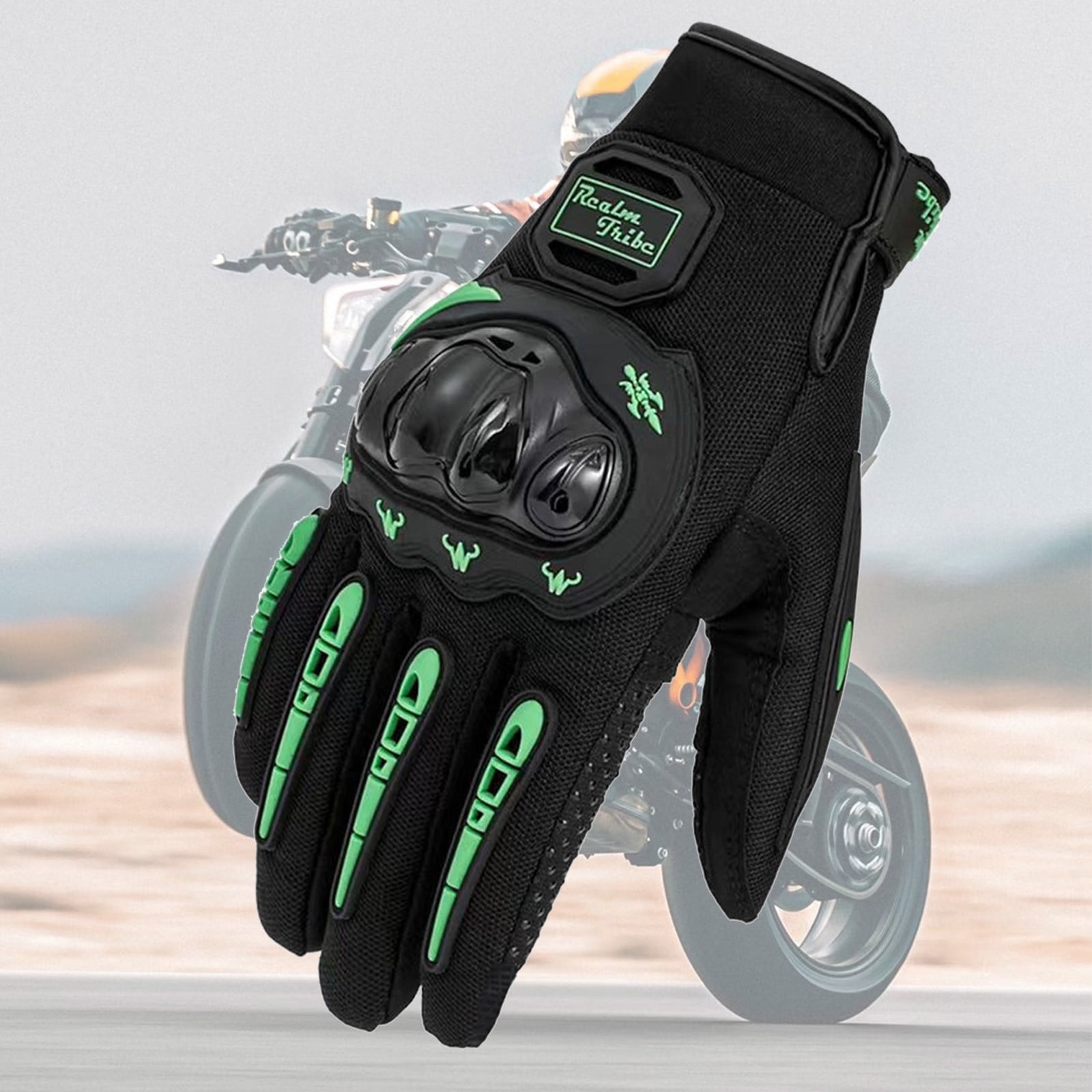 Pgyong Motorcycle Gloves for Men, Touchscreen Riding Gloves with Shell ...