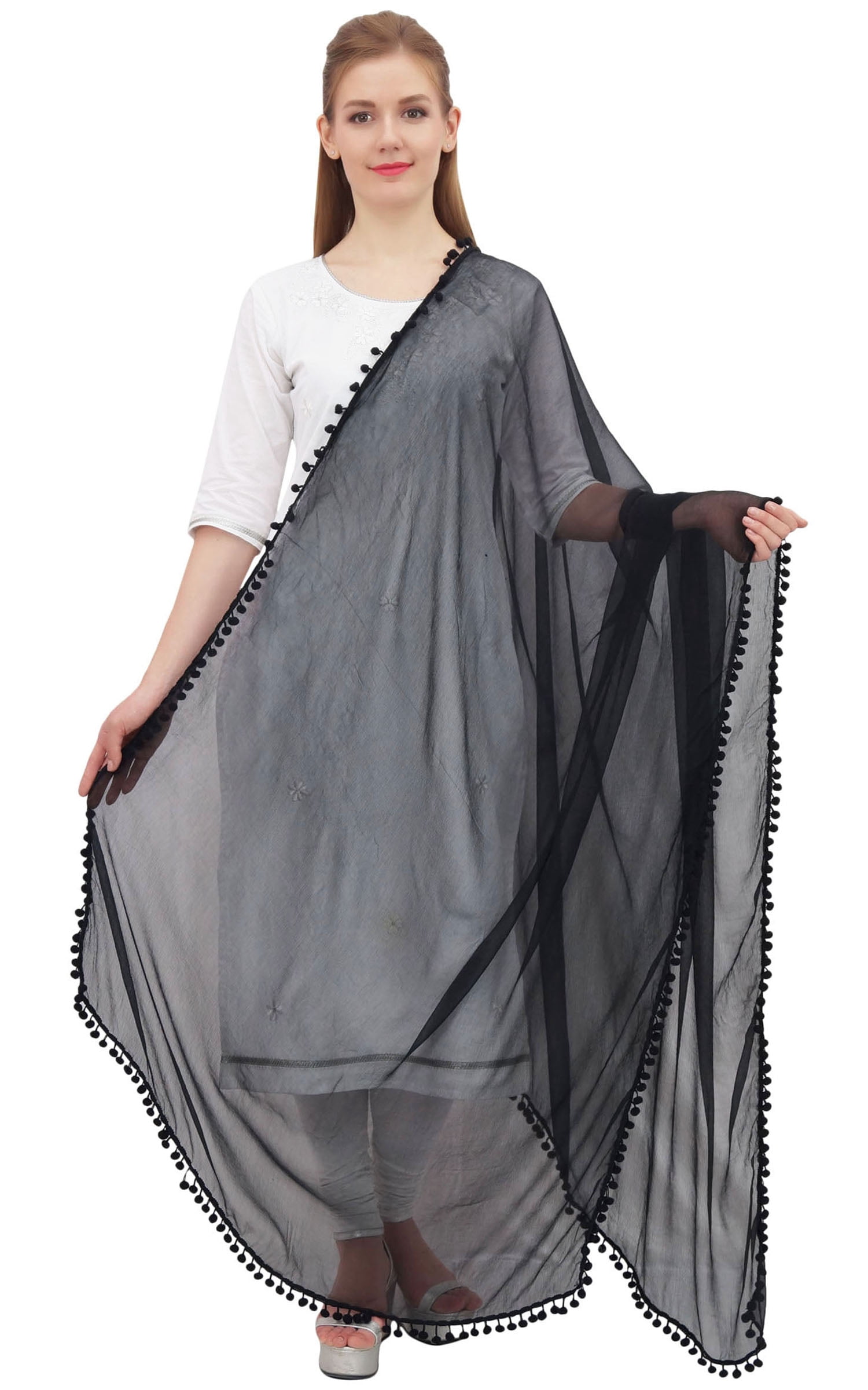 Phagun Indian Women Chiffon Dupatta Neck Wrap Long Stole Scarves Chunni ...