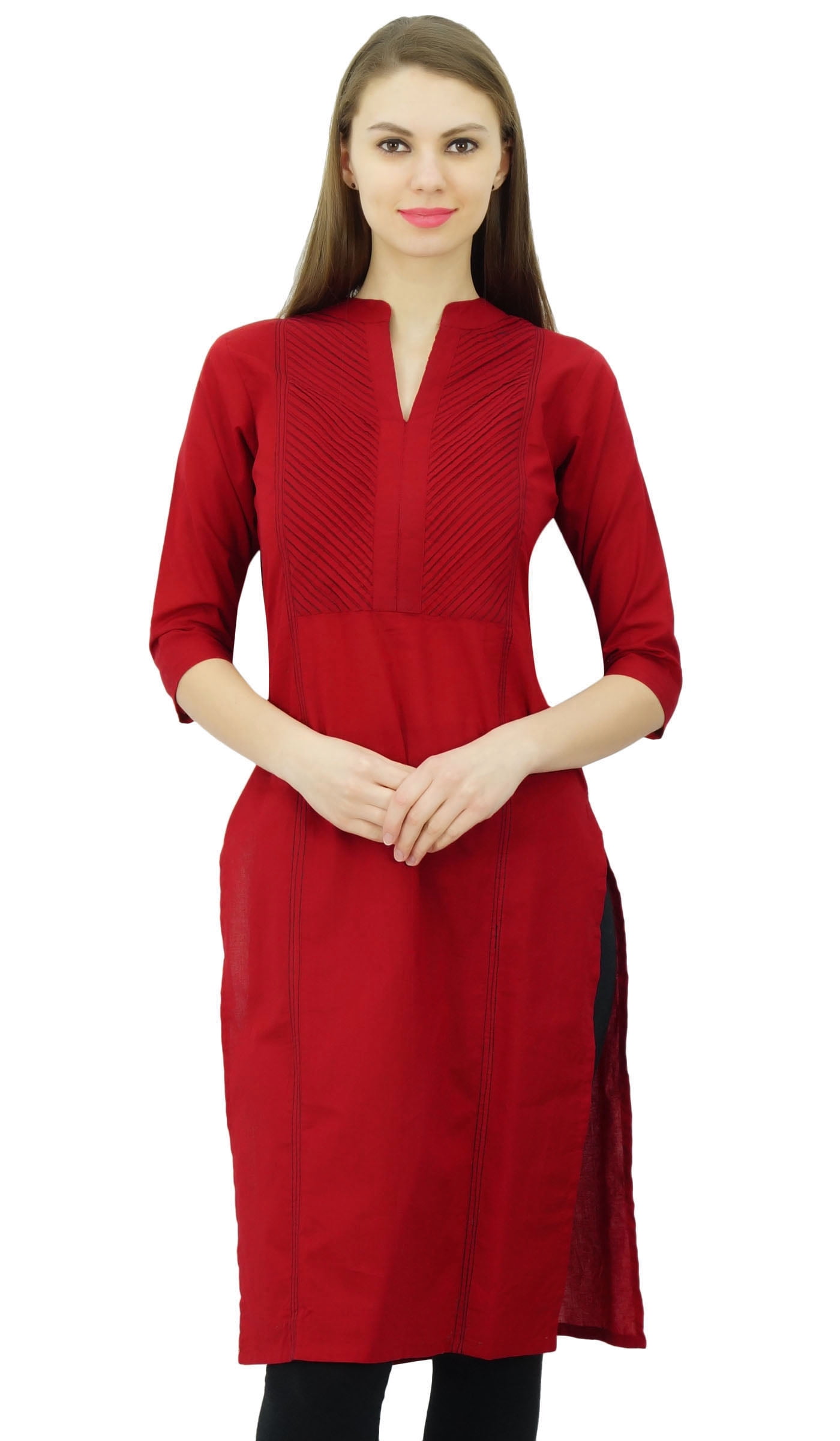 Phagun Womens Cotton Tunic Ethnic Kurta Casual Formal Indian Ladies ...