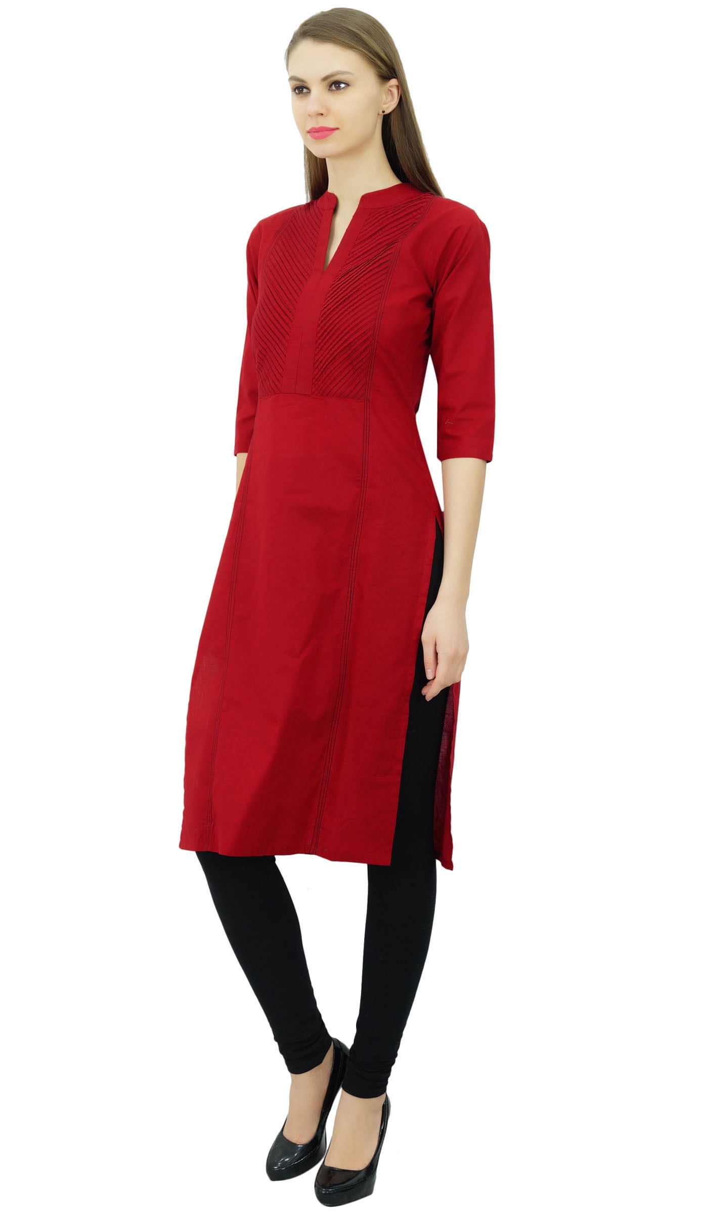 Phagun Womens Cotton Tunic Ethnic Kurta Casual Formal Indian Ladies ...