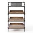 Pham 3-Shelf Metal Bookcase, Sand Black - Walmart.com