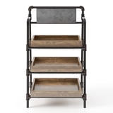 Pham 3-Shelf Metal Bookcase, Sand Black - Walmart.com