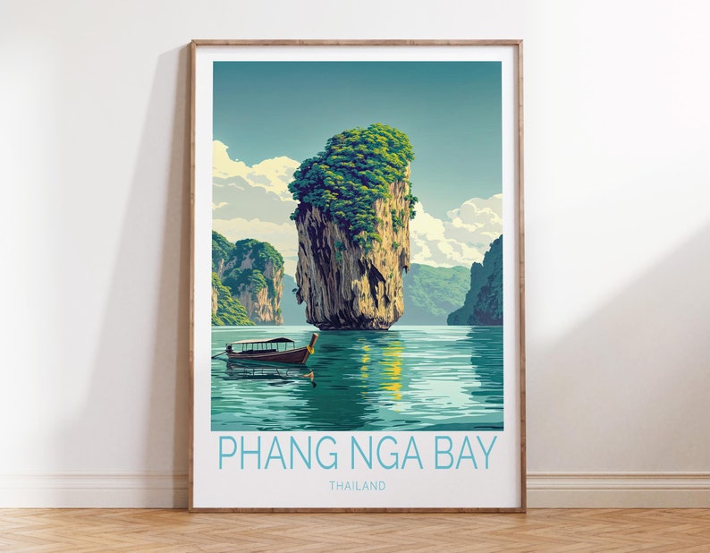 Phang Nga Bay Thailand Poster – Stunning Koh Hong Print for Travel ...