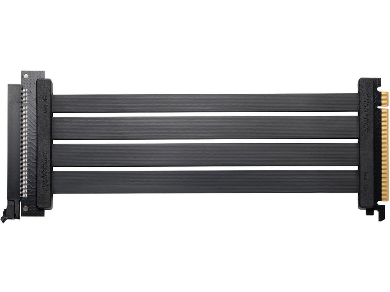 Phanteks 300mm Flat Line PCI-E gen 4.0 x16 Rise Cable, 180° Adapter ...