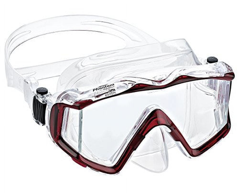 Phantom Aquatics Panoramic Scuba Snorkeling Dive Mask, Red - Walmart.com
