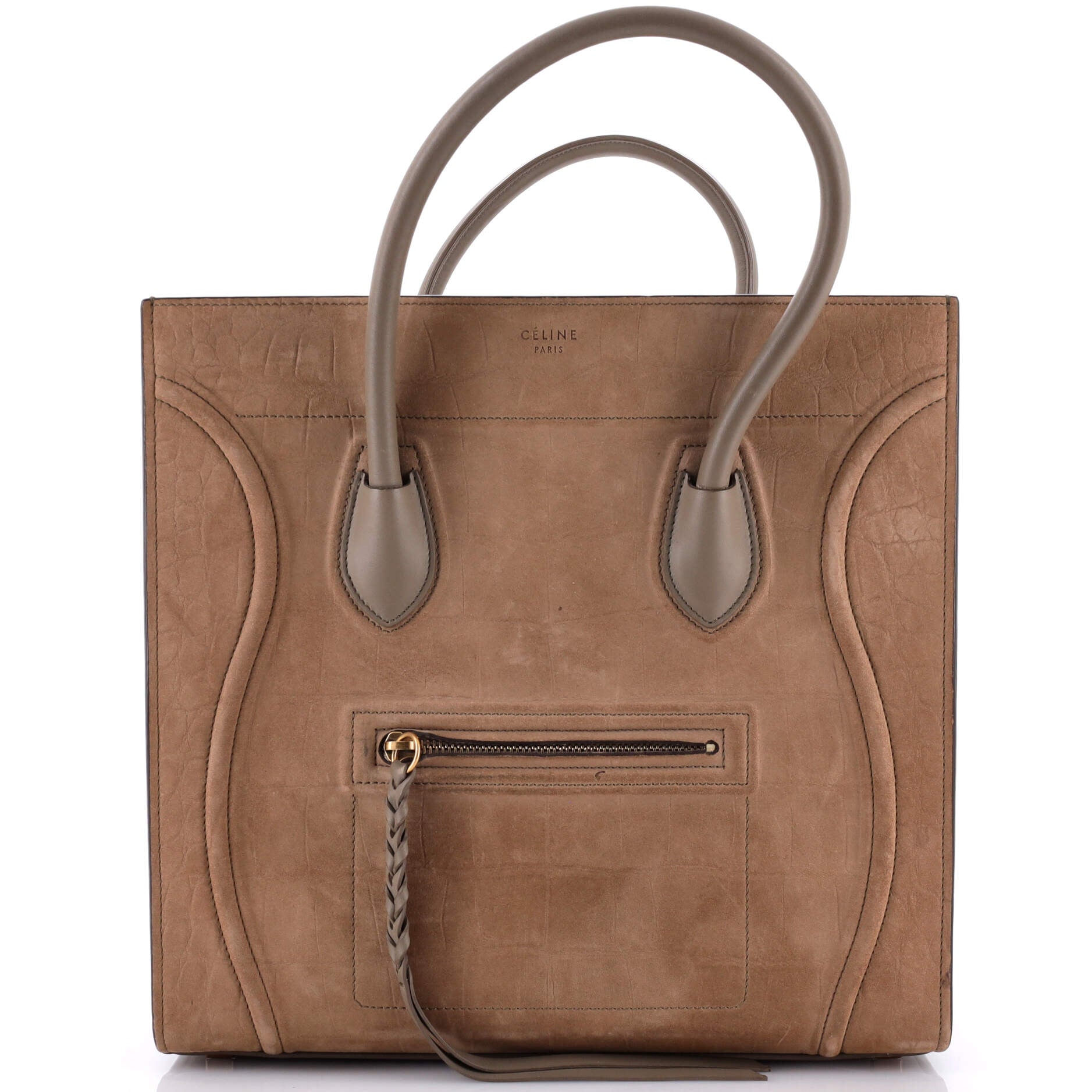 Pre-Owned Phantom Bag Crocodile Embossed Nubuck Medium By Rebag ...