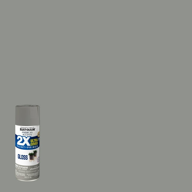 Phantom Gray, Rust-Oleum American Accents 2X Ultra Cover Gloss Spray ...