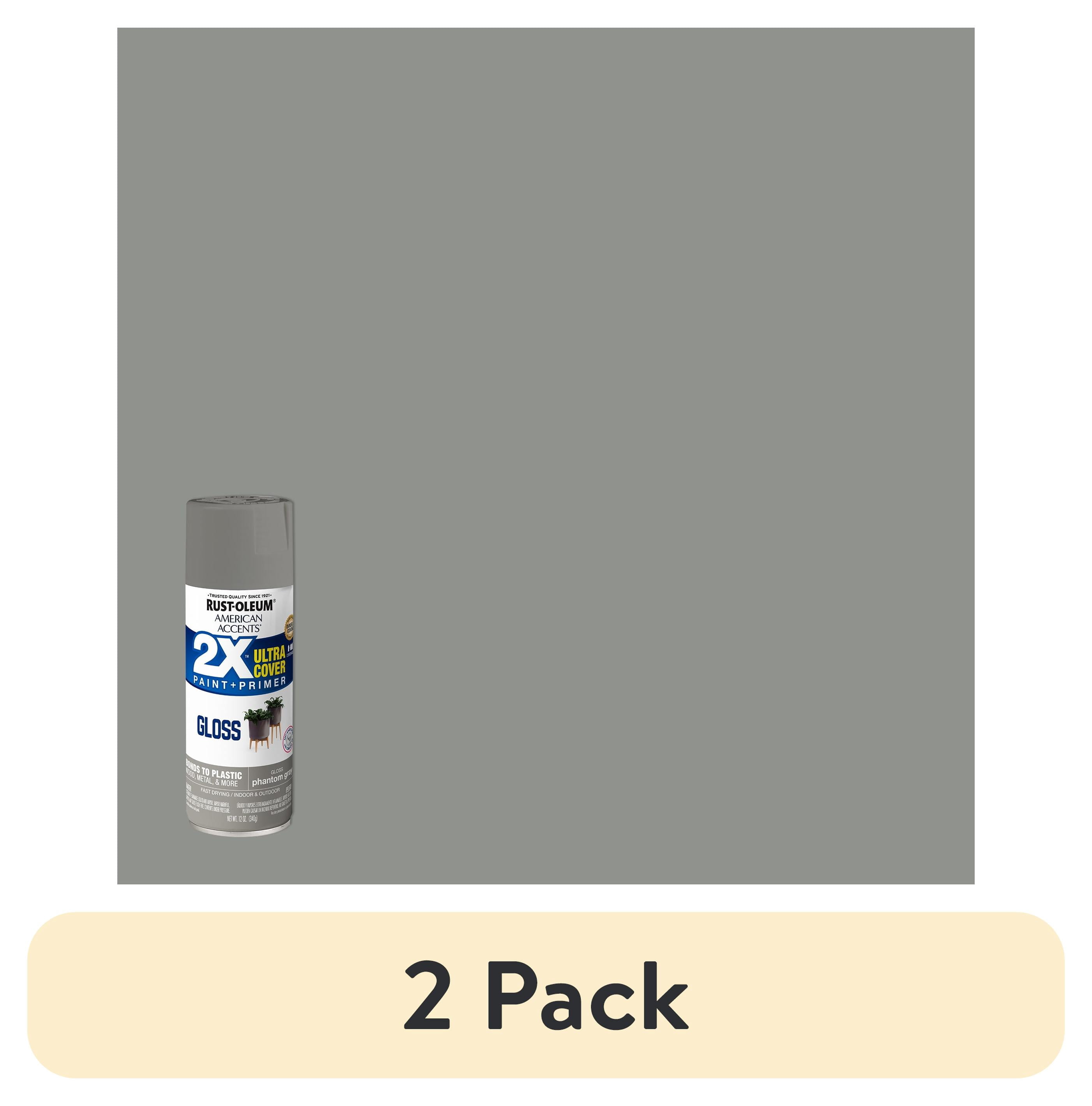 (2 pack) Phantom Gray, Rust-Oleum American Accents 2X Ultra Cover Gloss ...