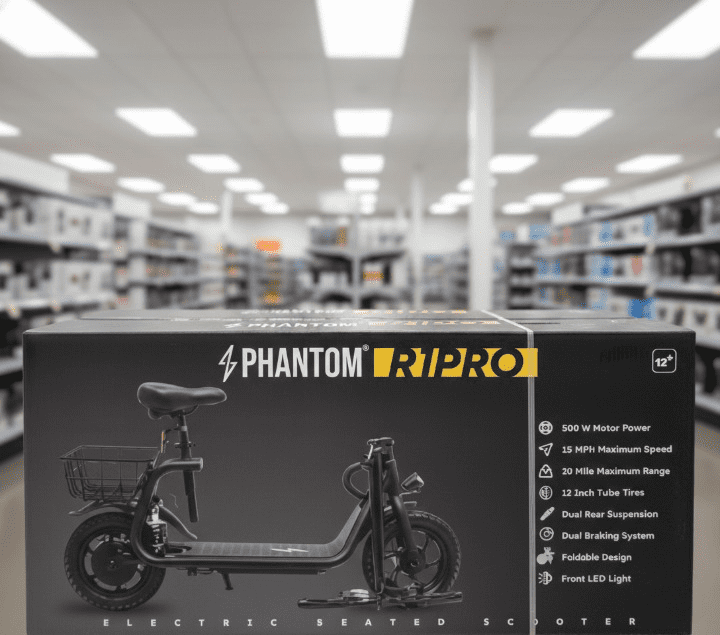 Phantom Ripro Electric Seated Scooter, 500W Motor, 20-Mile Range ...