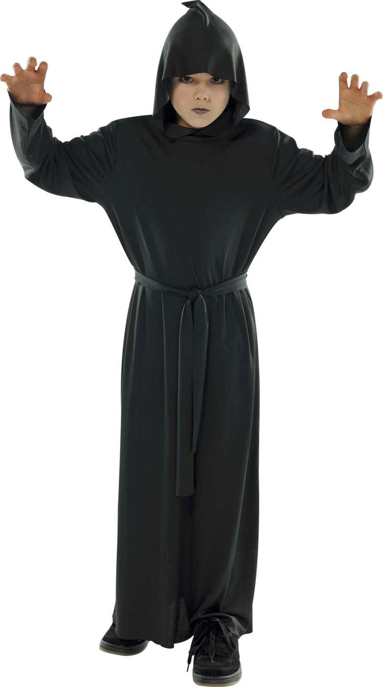 Phantom Shadow Boys Child Grim Reaper Halloween Black Costume- Large ...