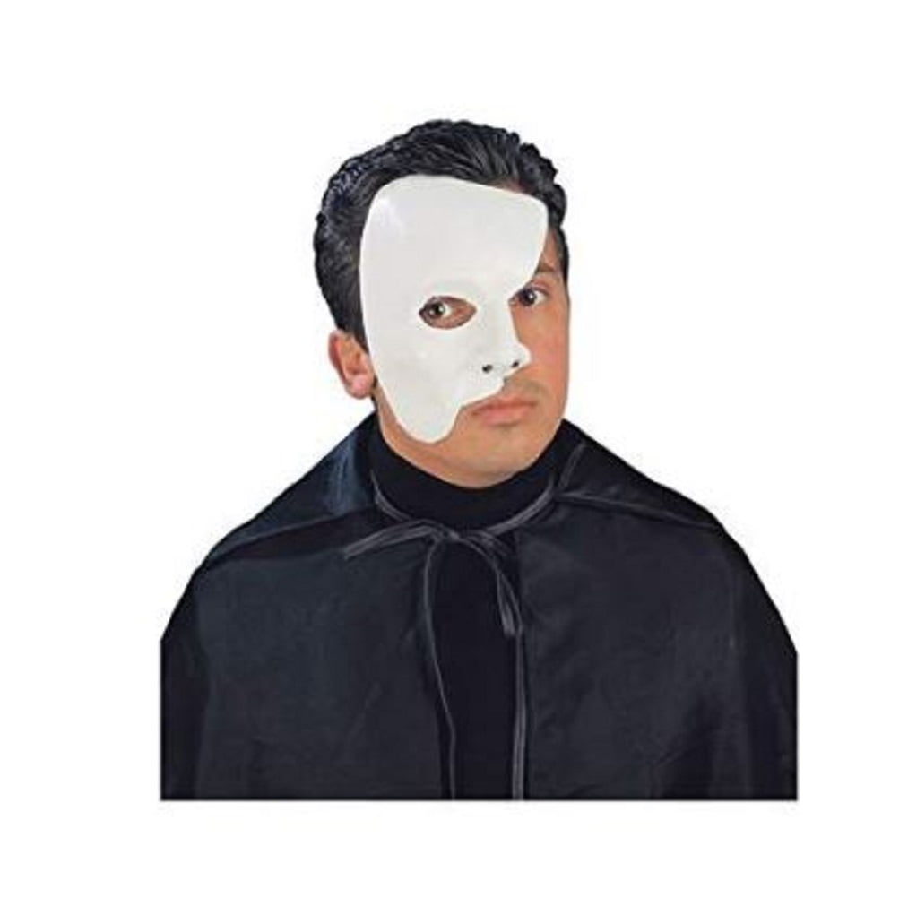 Adult's White Phantom Half Mask Costume Accessory - Walmart.com