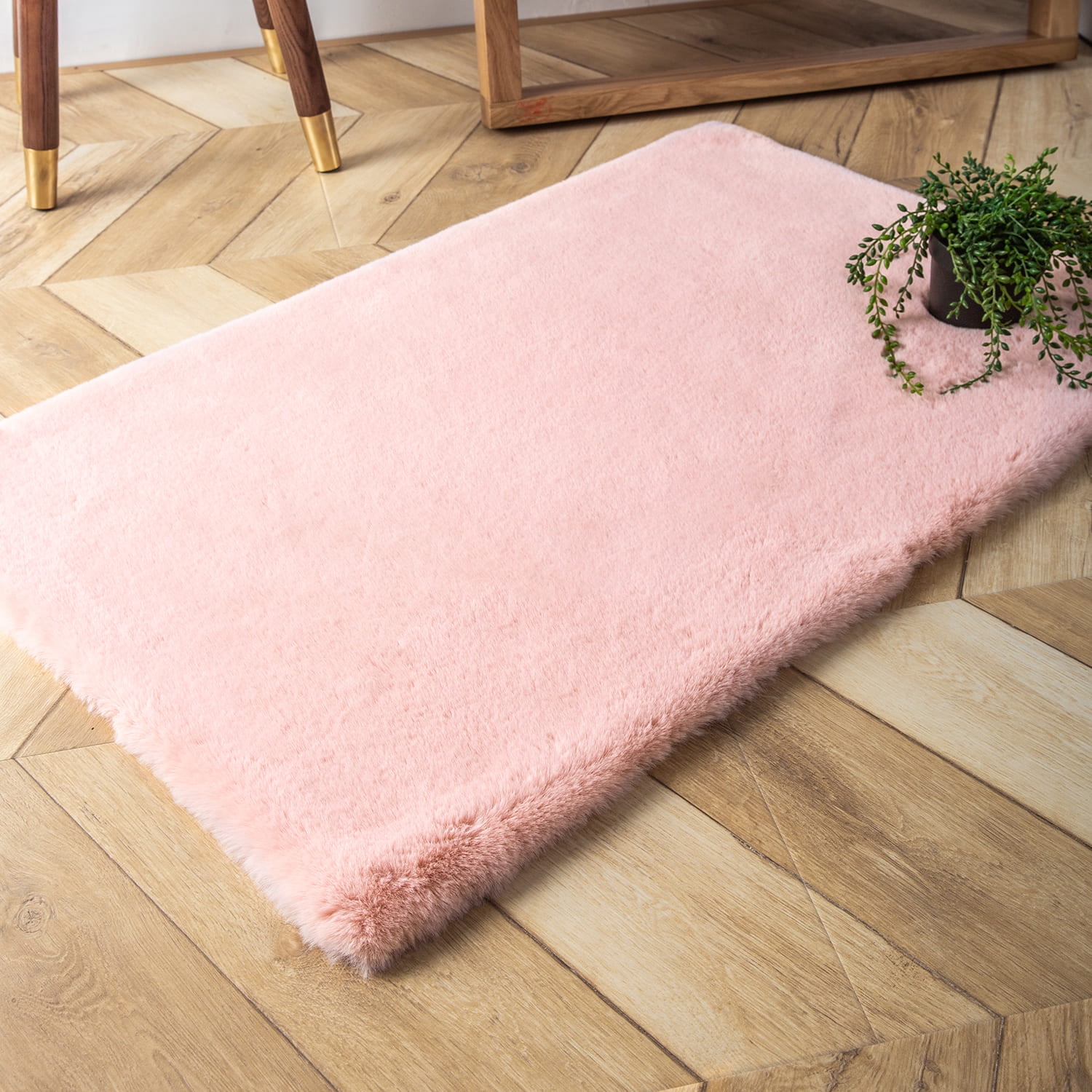 Phantoscope Deluxe Soft Faux Rabbit Fur Collection Decorative Home ...