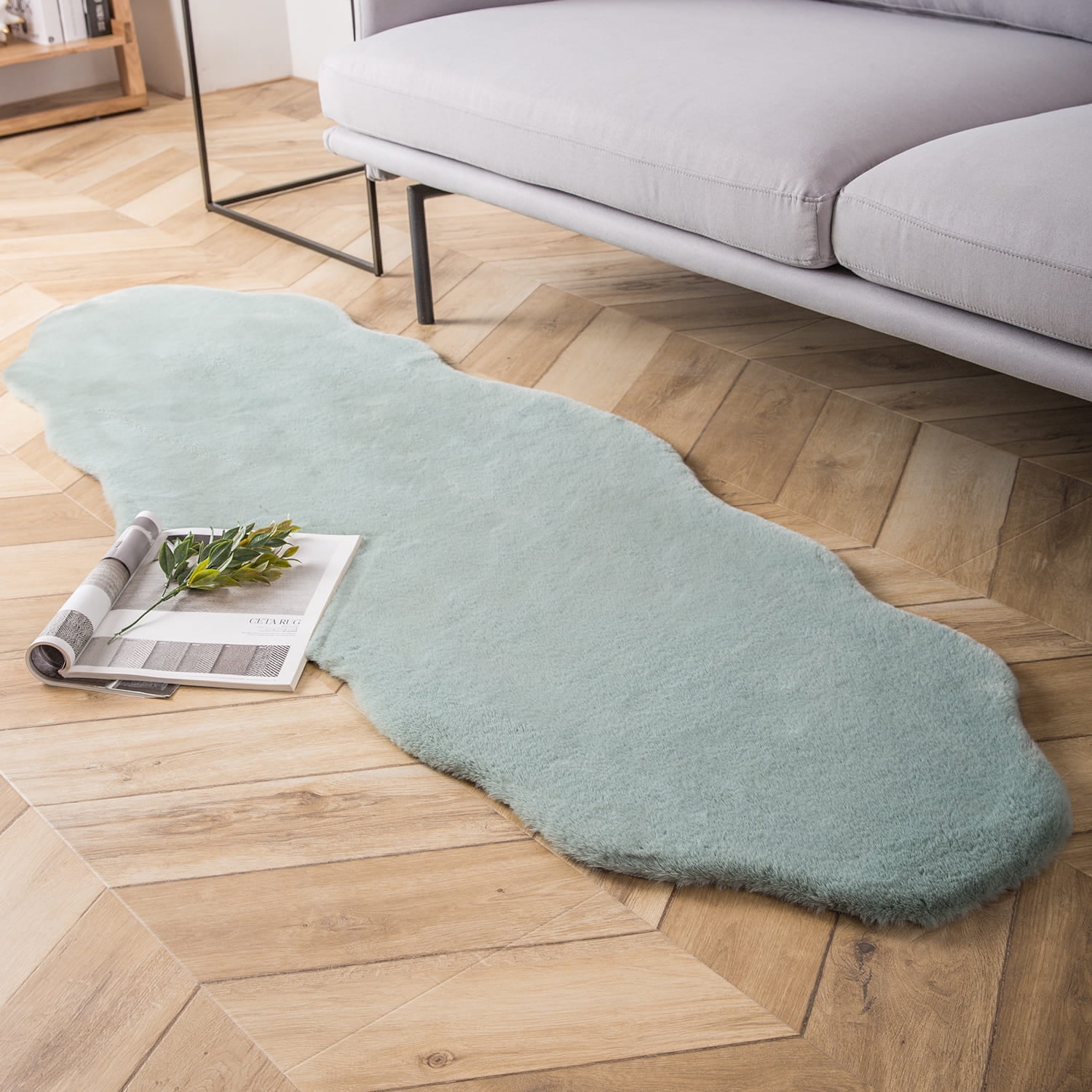 Phantoscope Deluxe Soft Faux Rabbit Fur Series Decorative Indoor Area ...