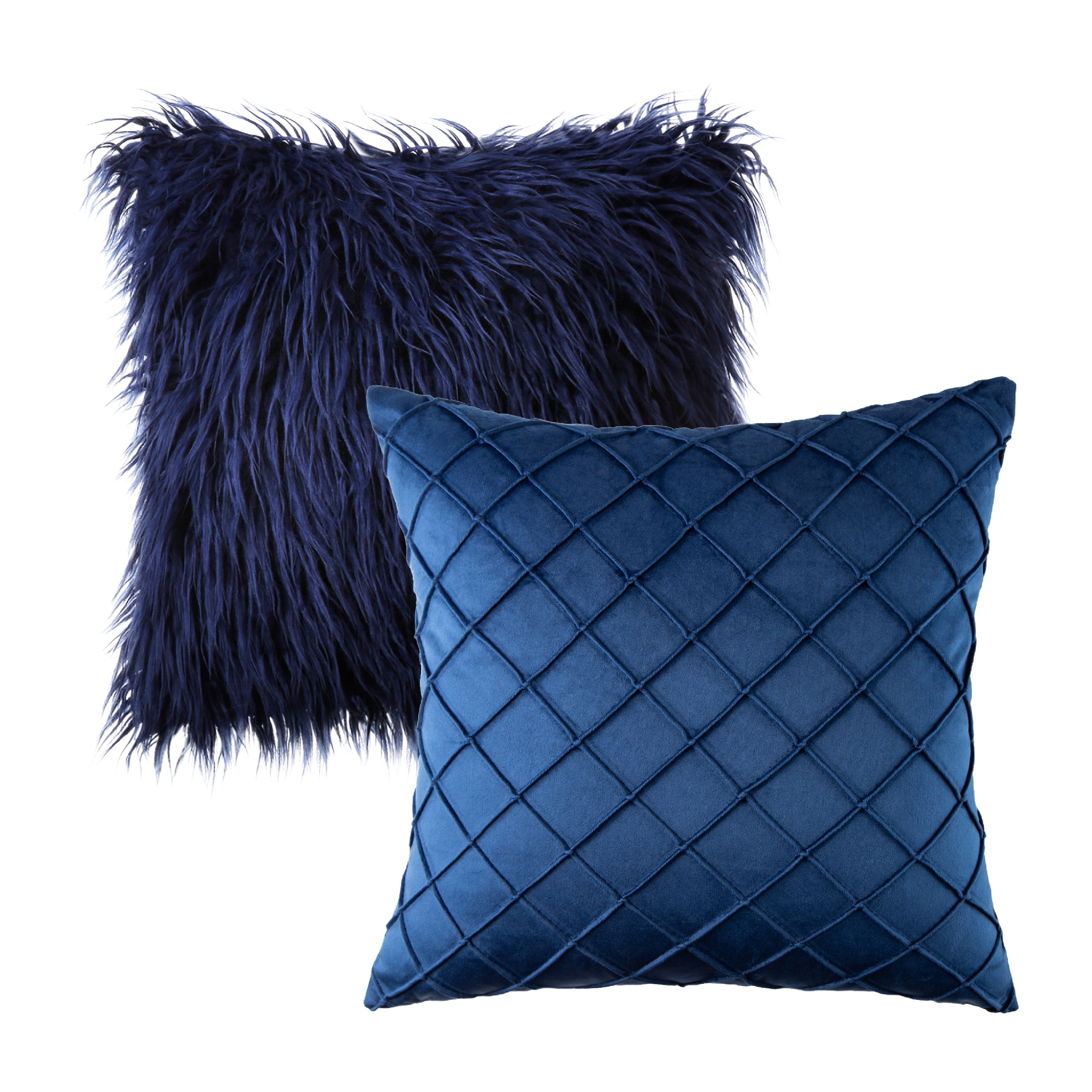 Phantoscope Designer's Choice Decorative Throw Pillow Set, Fluffy Faux ...