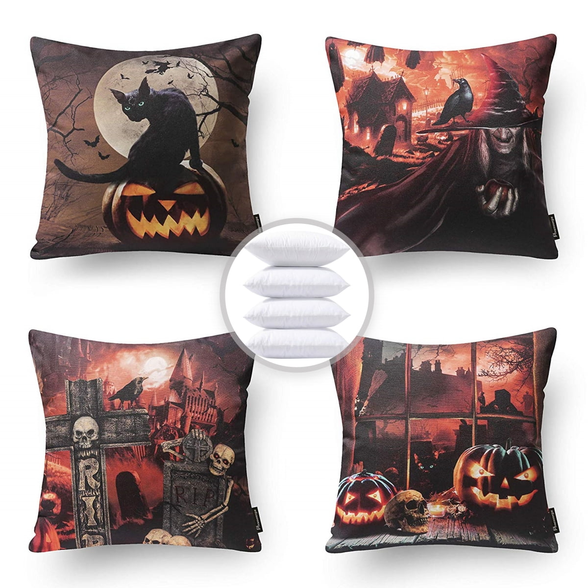 Phantoscope Halloween Holiday Collection Decorative Throw Pillows, 18 ...