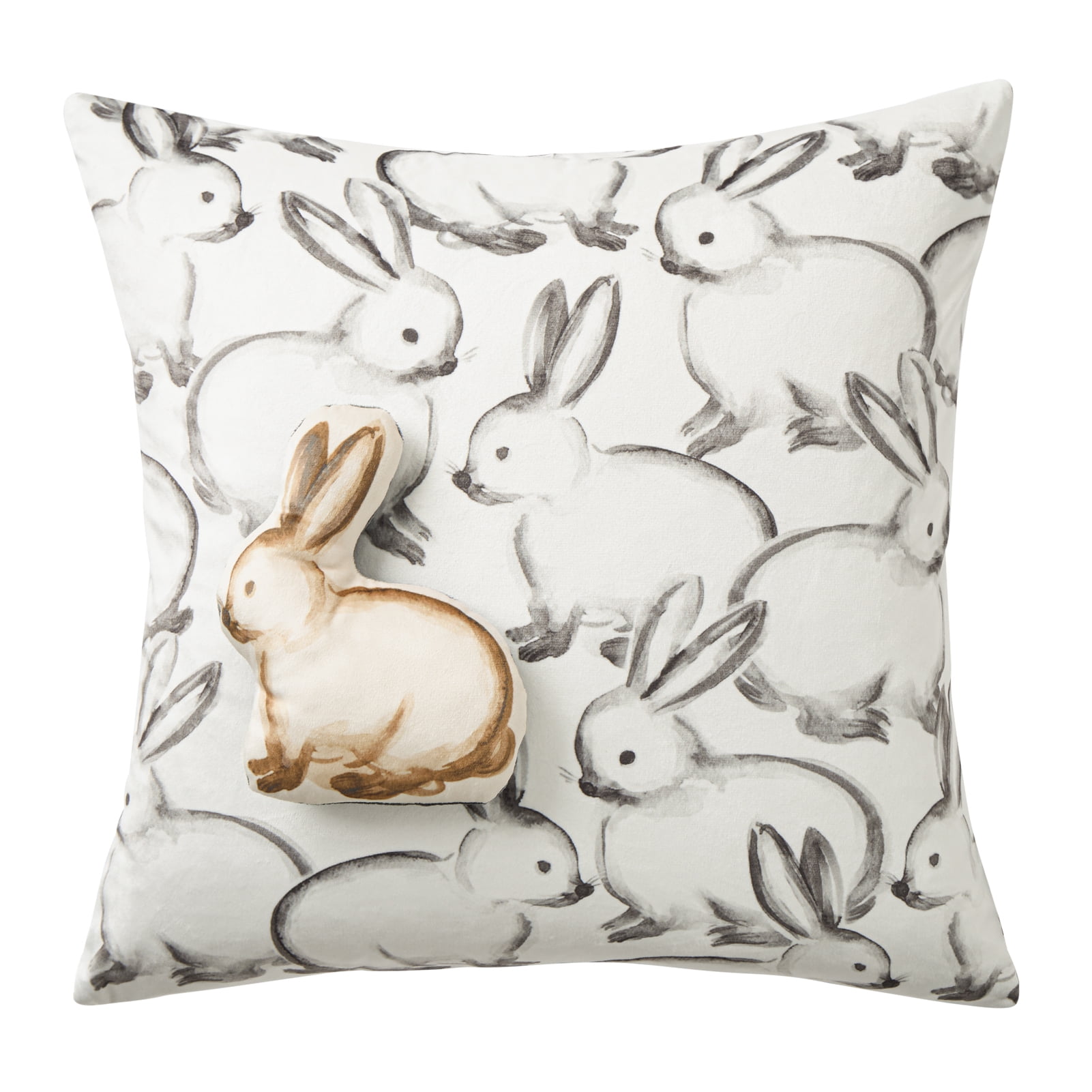 Phantoscope Happy Easter 3D Rabbits Pillow Cover Decorative for Home ...