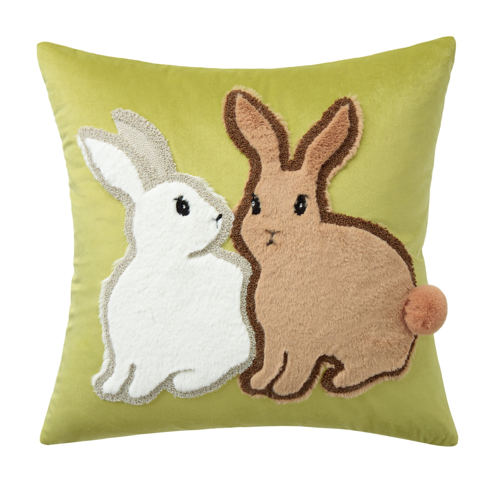 Phantoscope Happy Easter Rabbits Throw Pillow Cover Decorative for ...