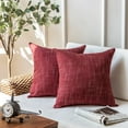 Phantoscope Decorative Throw Pillow - Linen Burlap - 22x22 - Red - Walmart.com