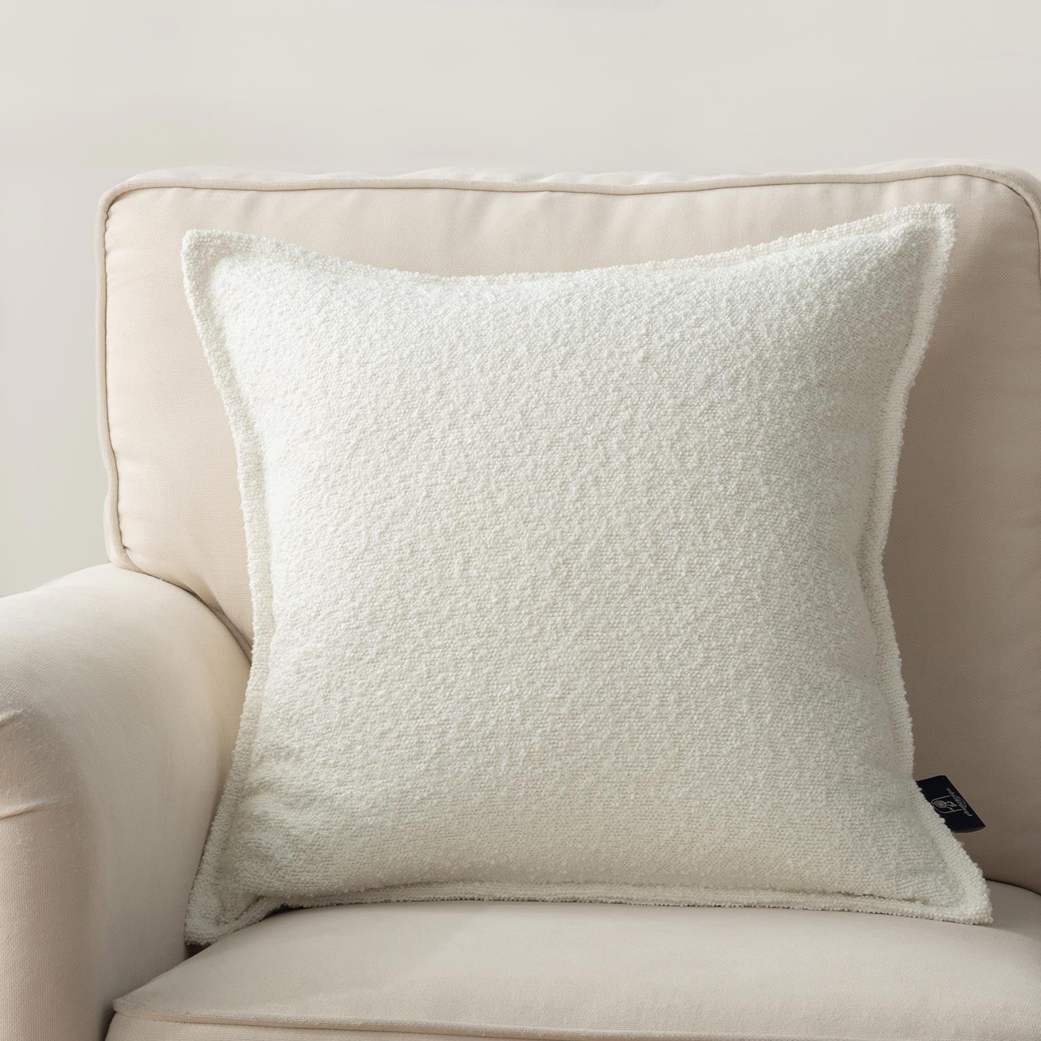 Phantoscope Terry Square Decorative Throw Pillow Cover, 20"x 20", Off ...