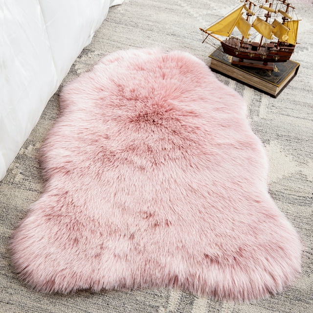 Phantoscope Ultra Soft Faux Fox Fur Series Decorative Indoor Area Rug 2 ...