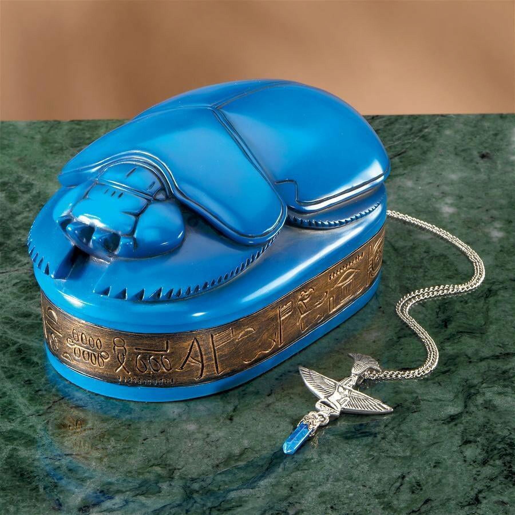 Pharaoh Amenhotep Royal Scarab Sculptural Box - Walmart.com