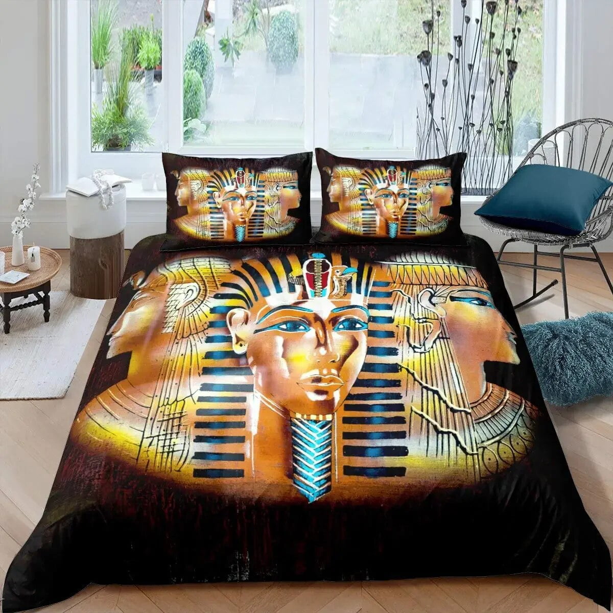 Pharaoh Ancient Egypt Tribe for Adult Women Boy Egyptian Pyramid Duvet ...