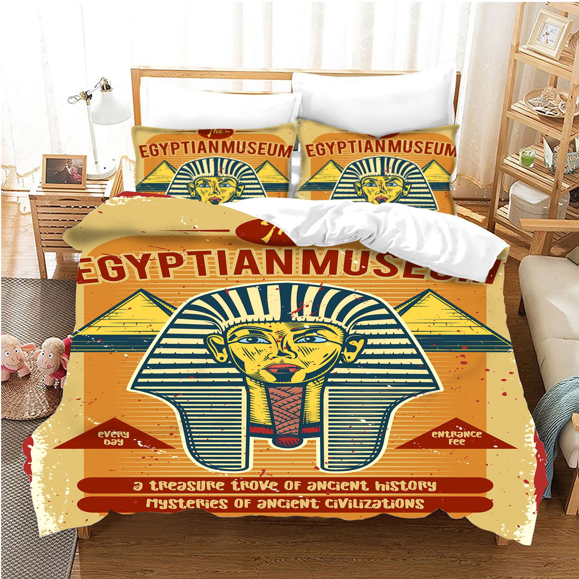 Pharaoh Ancient Egypt Tribe for Adult Women Boy Egyptian Pyramid Duvet ...