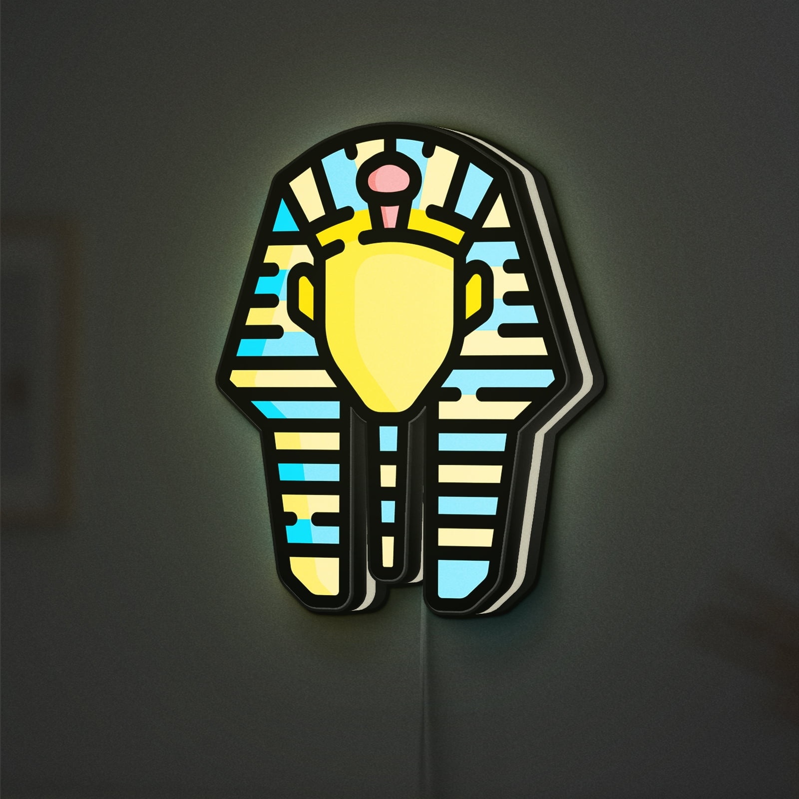 Pharaoh LED Lightbox - Egyptian Dynasty Museum Decor, Custom Led Sign ...