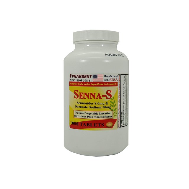 Pharbest Senna Plus Adult Laxative with Stool Softener - 1000 Tablets ...