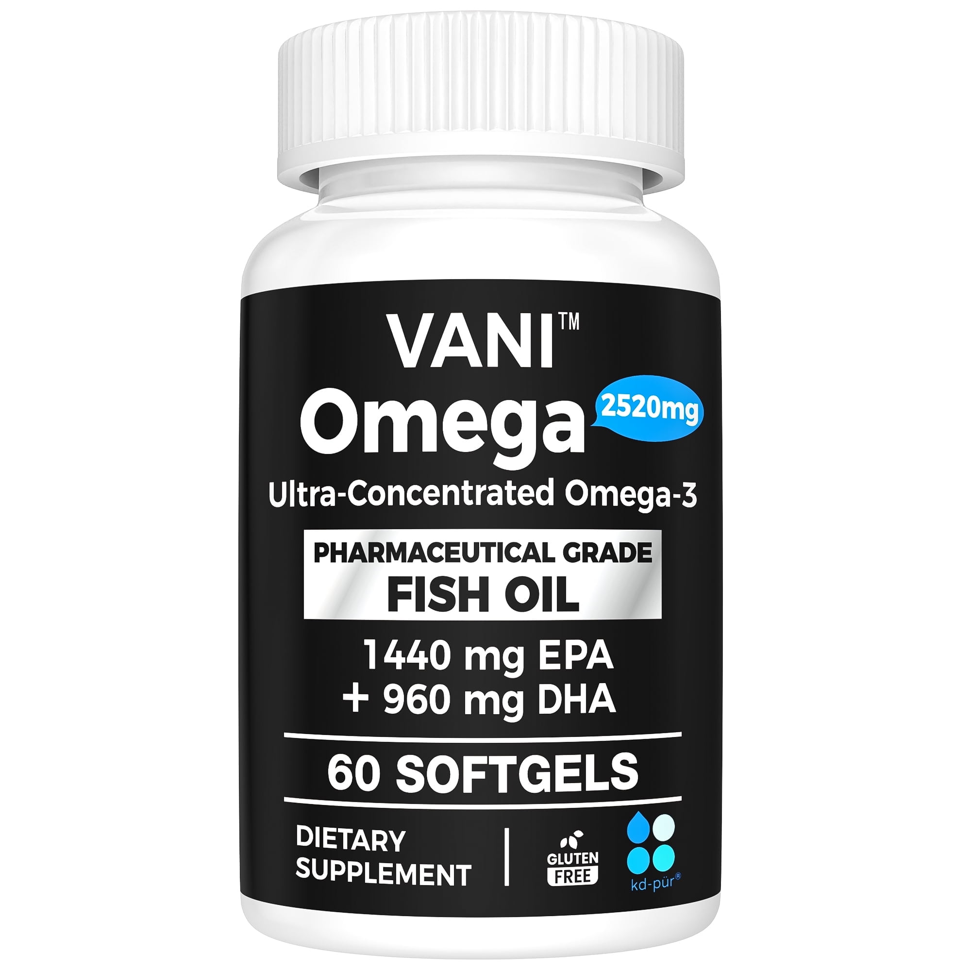 Pharm Grade Fish Oil 2520mg Softgels, Fish Oil Supplements, Omega 3 Fish Oil for Healthy Heart ...