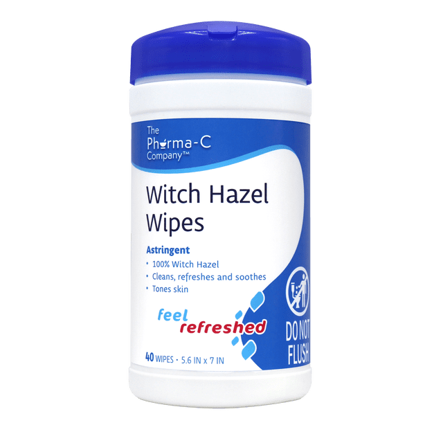 Brumel 100% Witch Hazel Cleansing Cloths, 40 Pre-Moistened Astringent ...