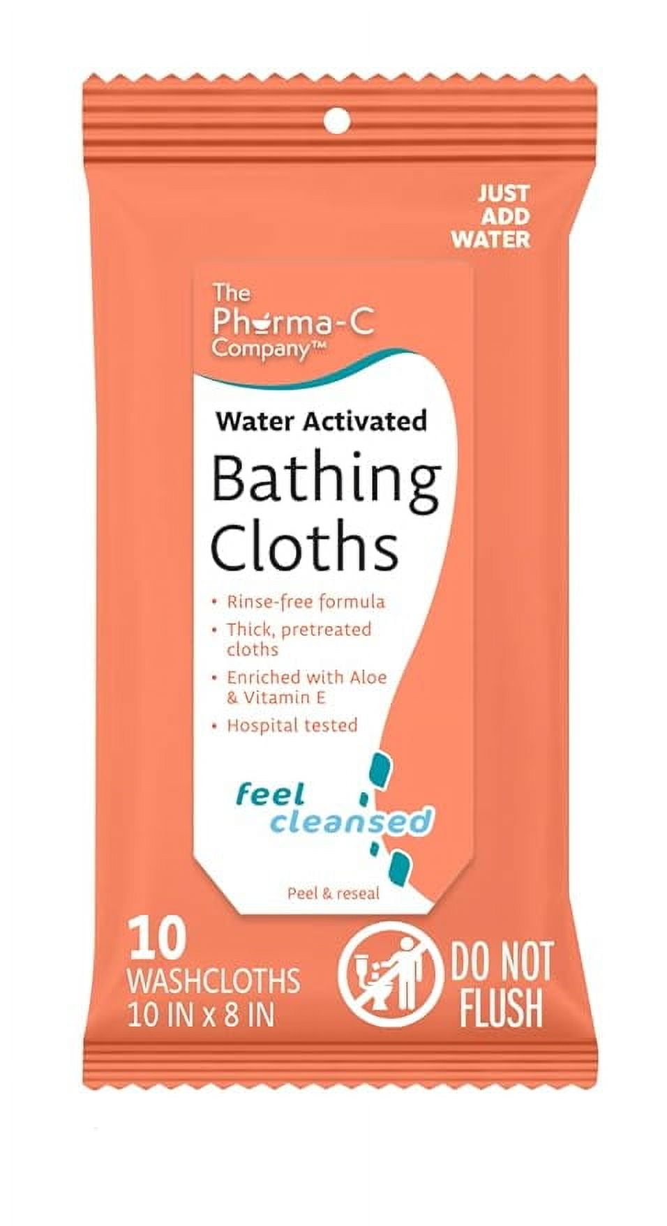 CLEANFINITY BRANDS Water-Activated Bathing Cloths, Rinse-Free XL Body ...