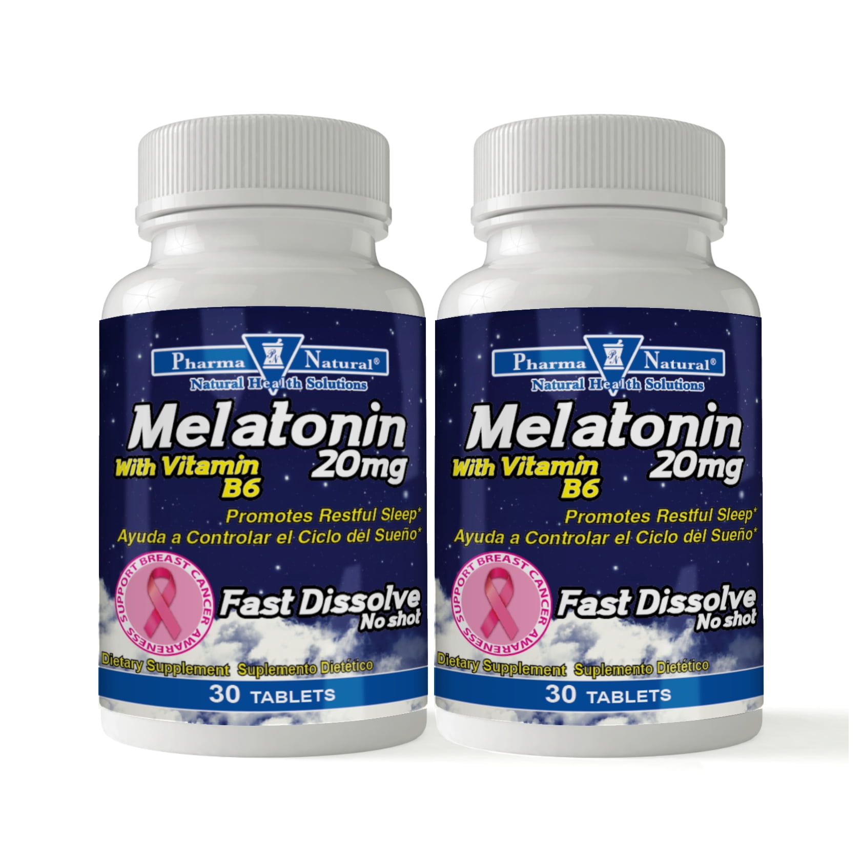 Pharma Natural Melatonin 20mg 30+30 Tabs - Walmart.com